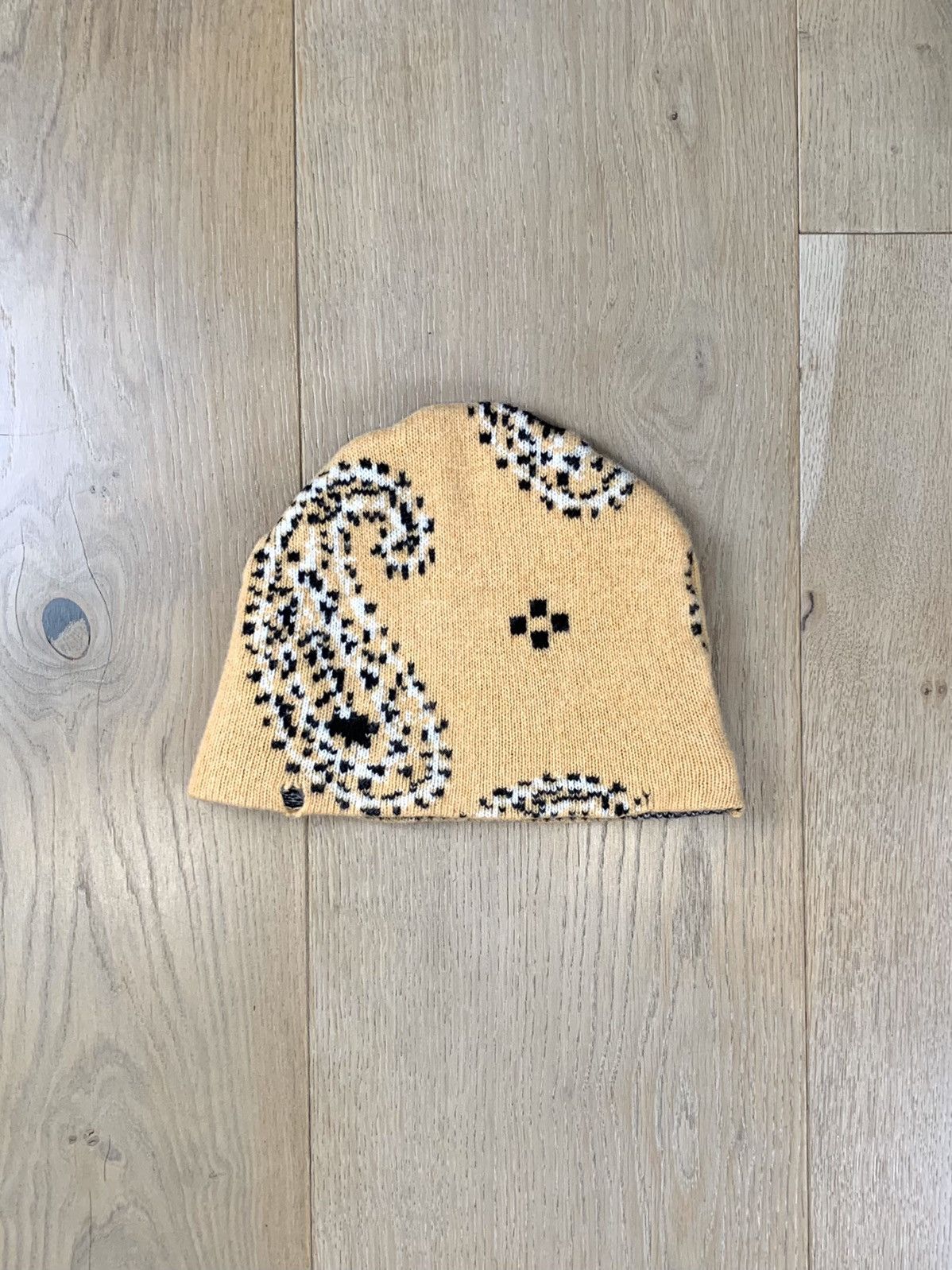 Raf Simons Raf Simons AW04 “Waves” Paisley Knit Beanie | Grailed