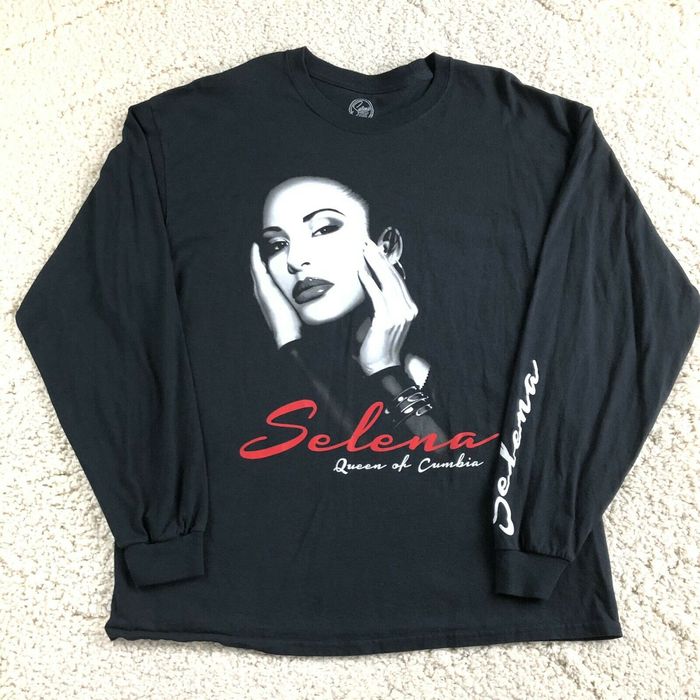 Vintage Official Selena Merchandise Long Sleeve Black T-shirt Size ...