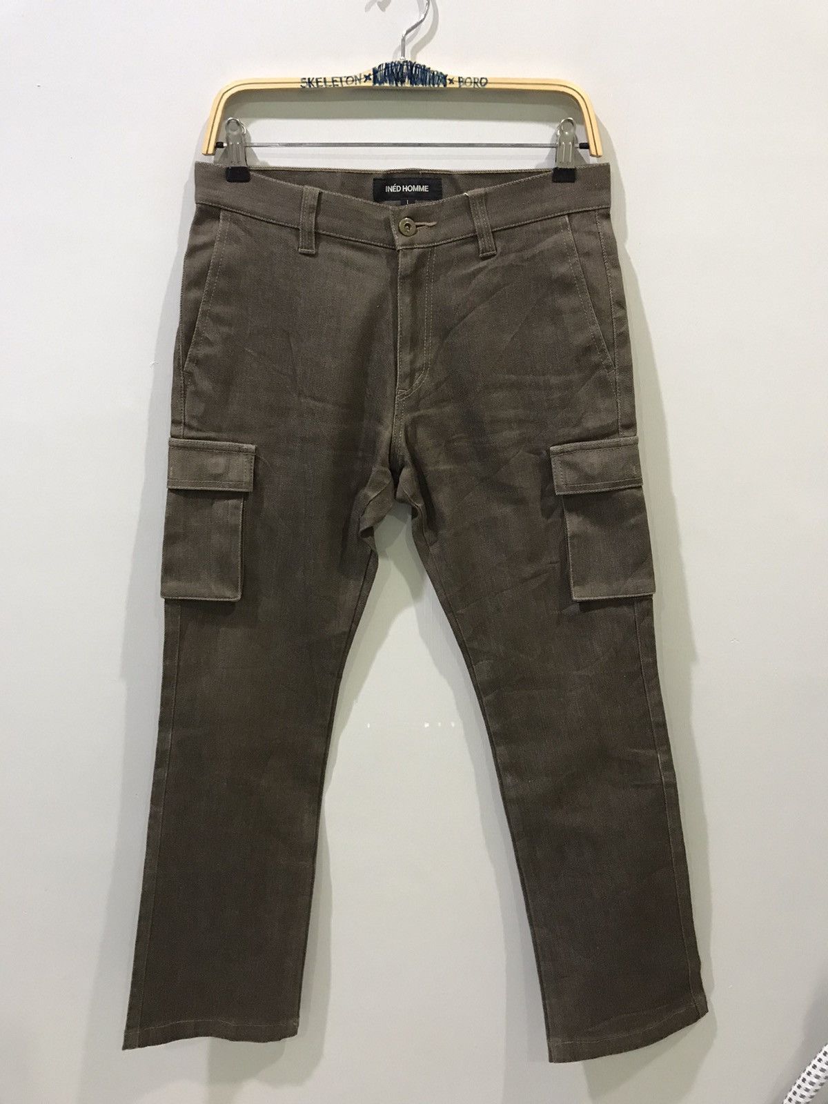 Designer INED Homme Luxury Super Japanese Designer Flare Cargo Denim ...