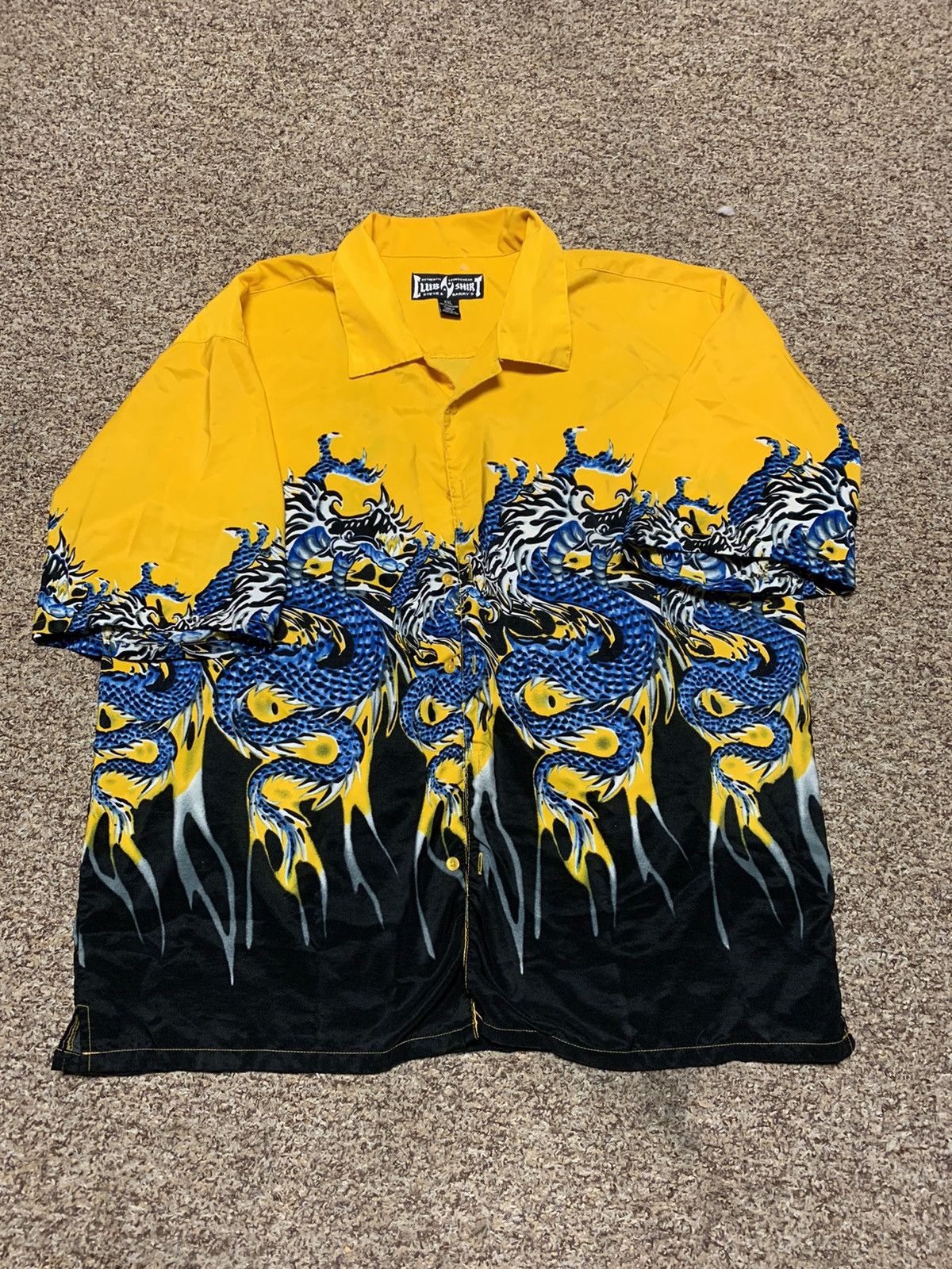 Vintage Vintage button up Chinese Asian button up dragon shirt | Grailed