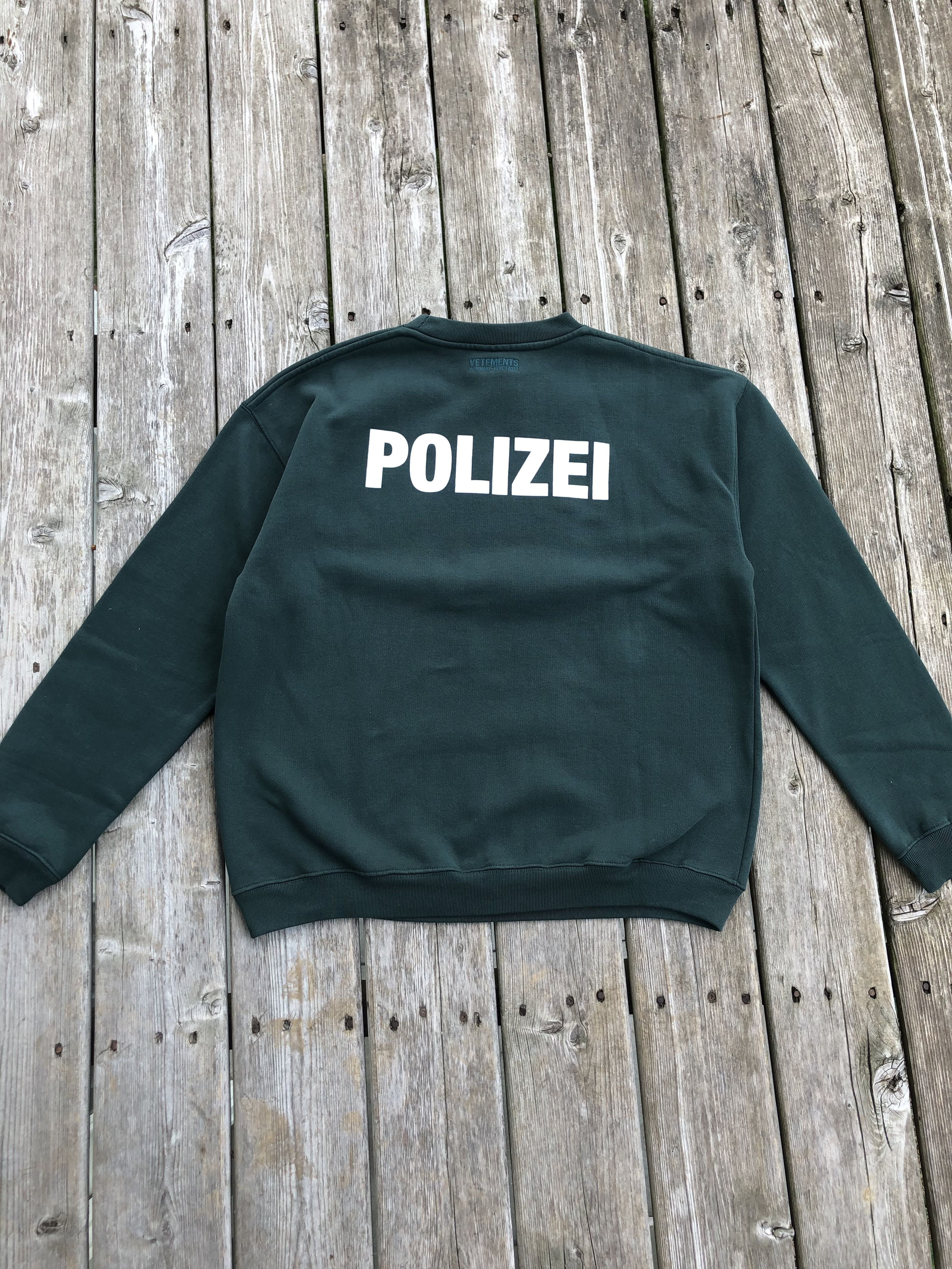 Vetements Vetements Polizei Crewneck Sweatshirt | Grailed