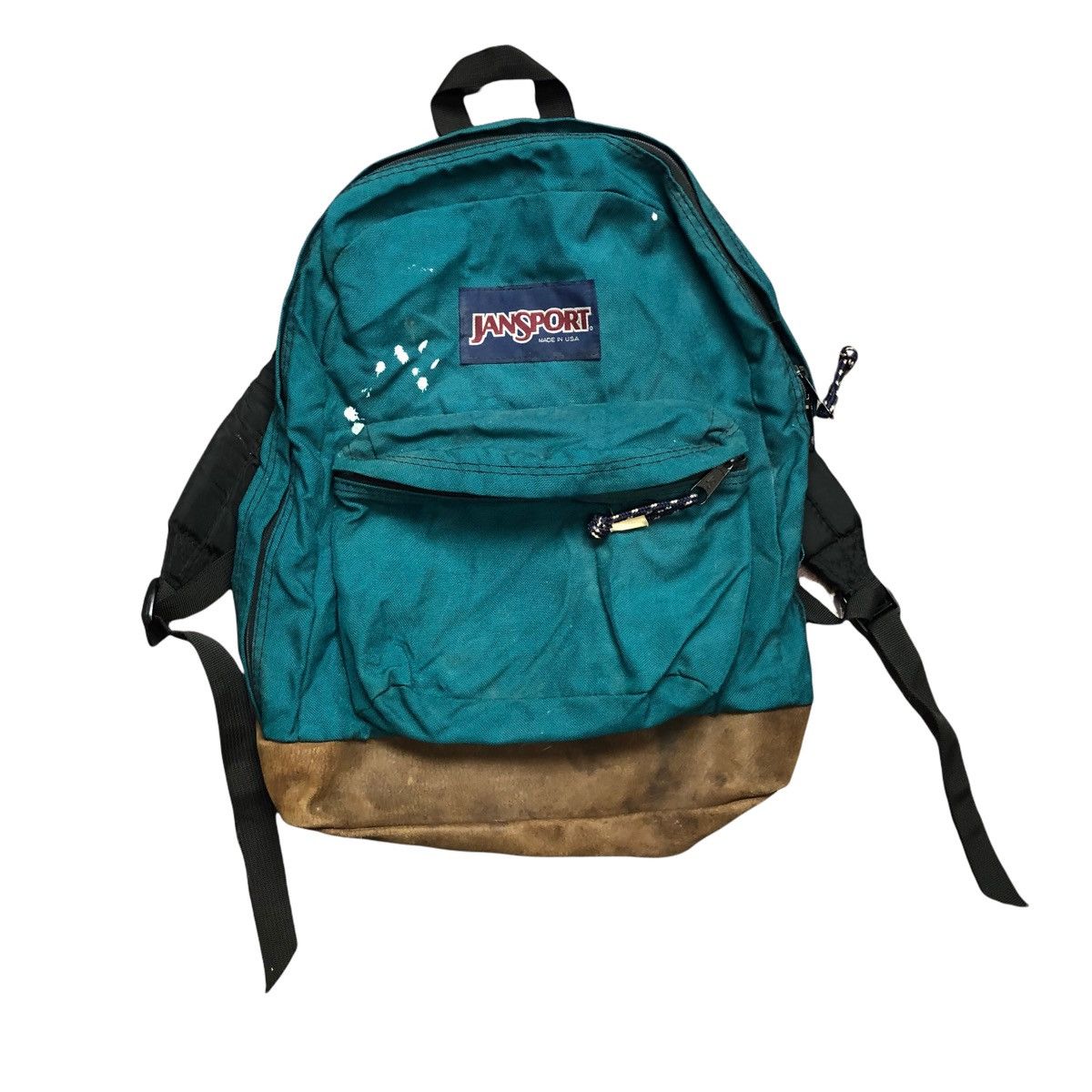 Jansport × Vintage Vintage 90s Jansport Leather Bottom Backpack Book ...