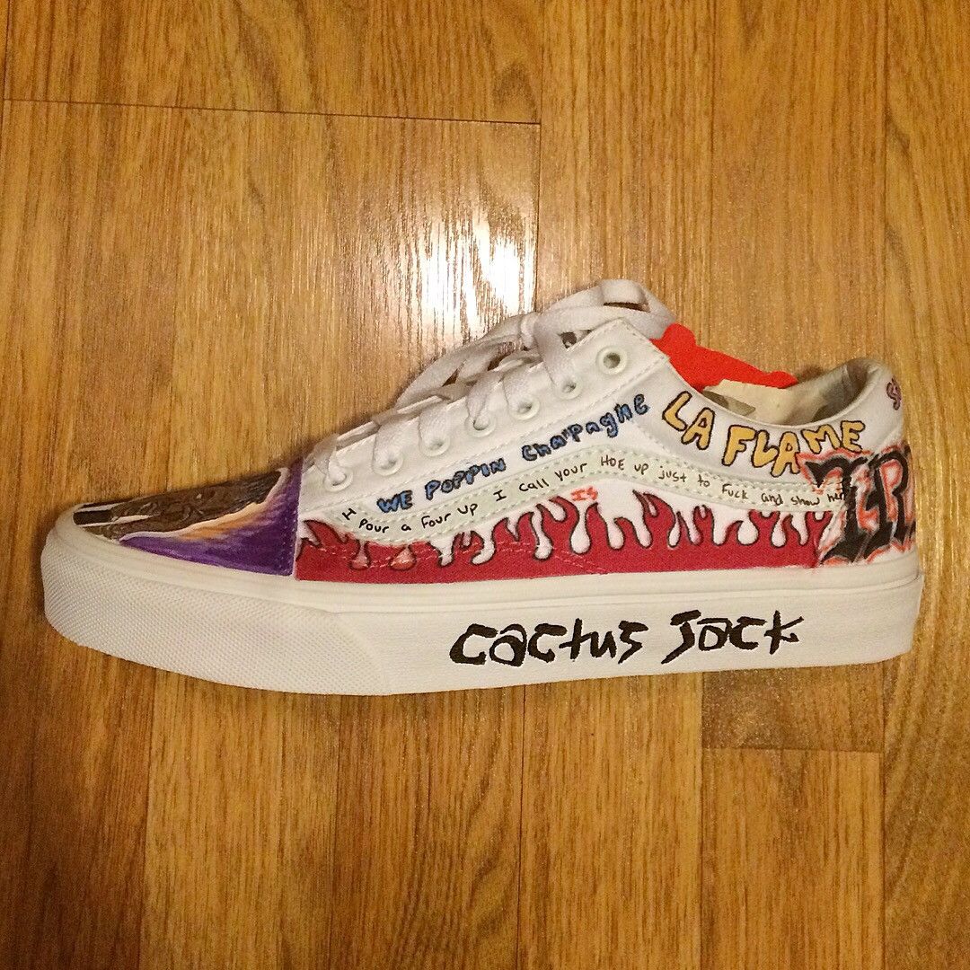 Vans Travis Scott Custom Vans | Grailed