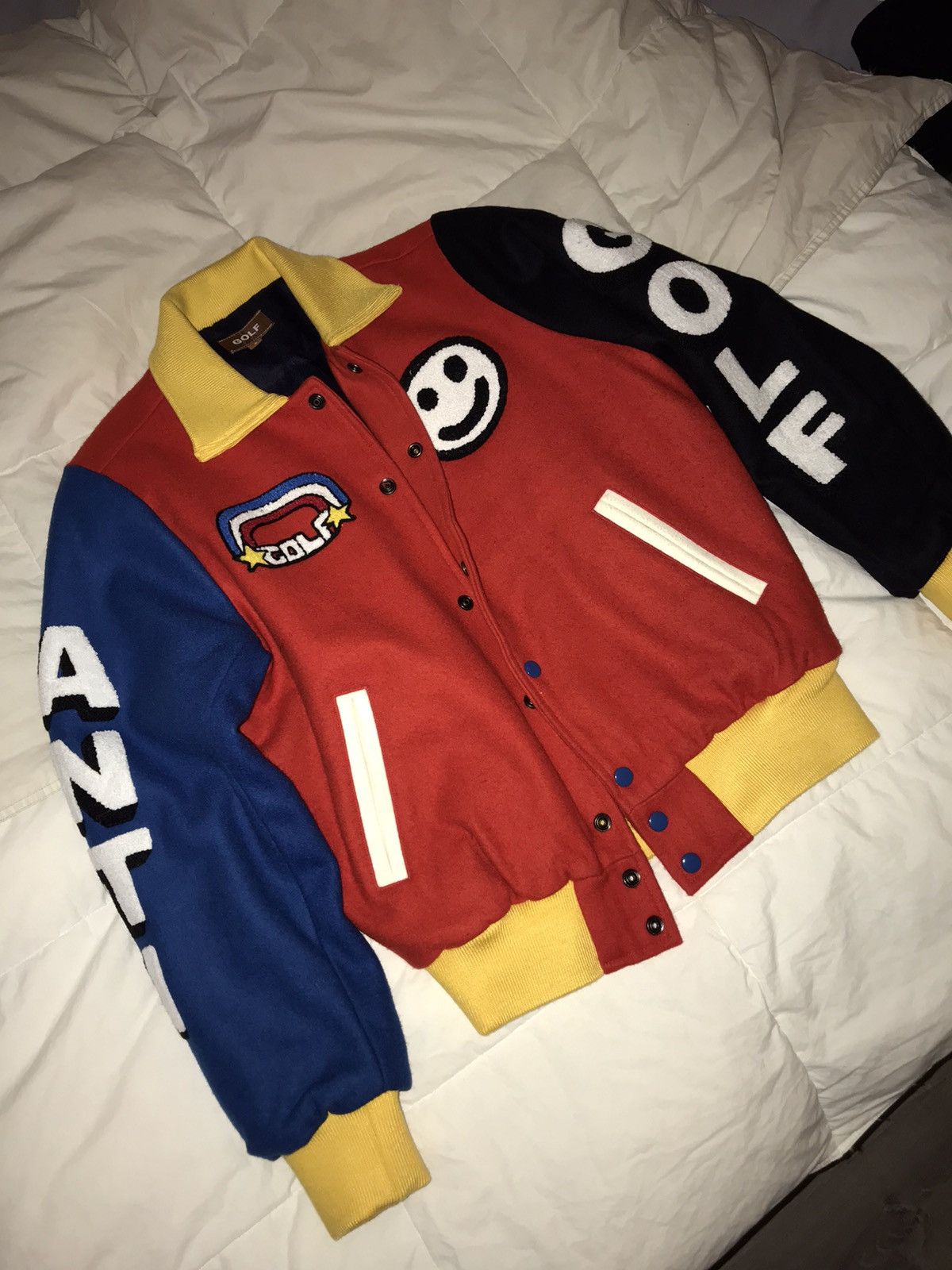 Golf Wang GOLF WANG ANTI-GOLF VARSITY JACKET FW19 | Grailed