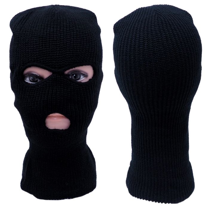 Other BLACK 3 HOLES EXTRA LONG FACE MASK BEANIE SKI BALACLAVA | Grailed