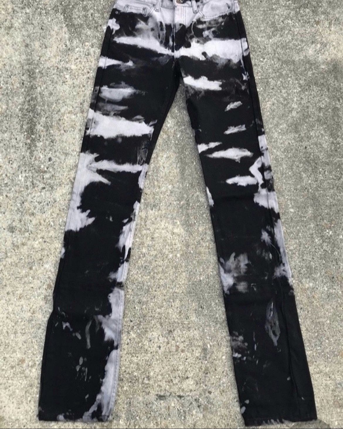 Custom BLACK/ GRAY STACKED DENIM VLONE SUPREME OFF DUNK | Grailed