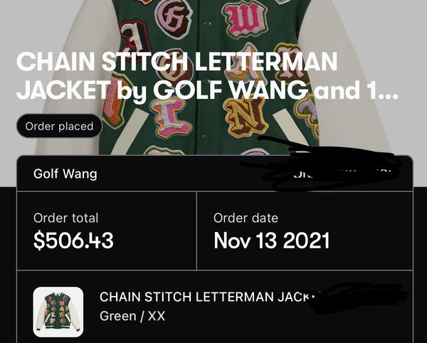 Golf Wang Golf Wang Chain Stitch Letterman Jacket | Grailed