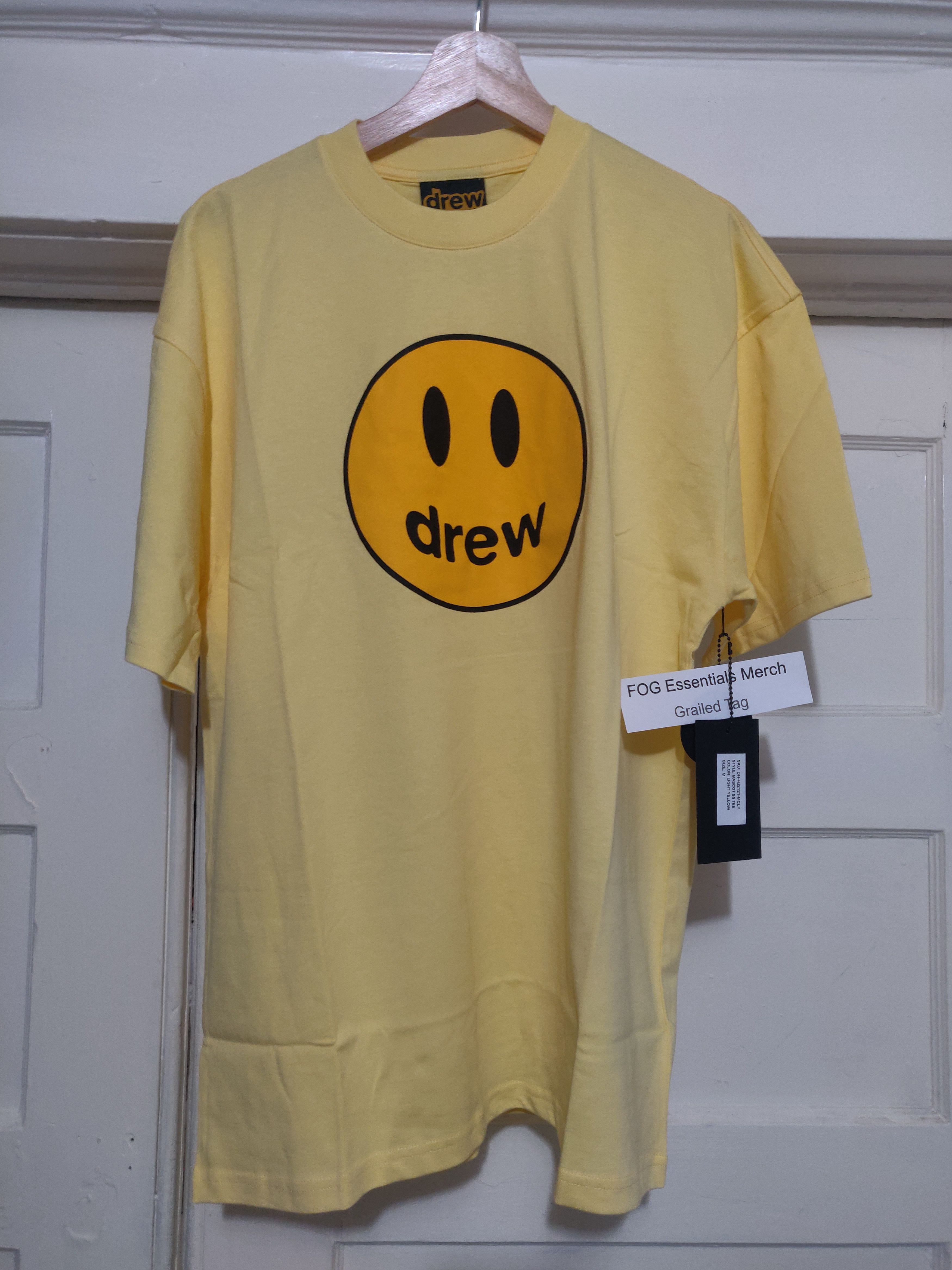Drew House × Justin Bieber Yellow Mascot T Shirt Drew House Justin ...