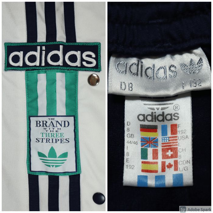 Adidas VINTAGE ADIDAS SNAP BUTTON PANTS | Grailed