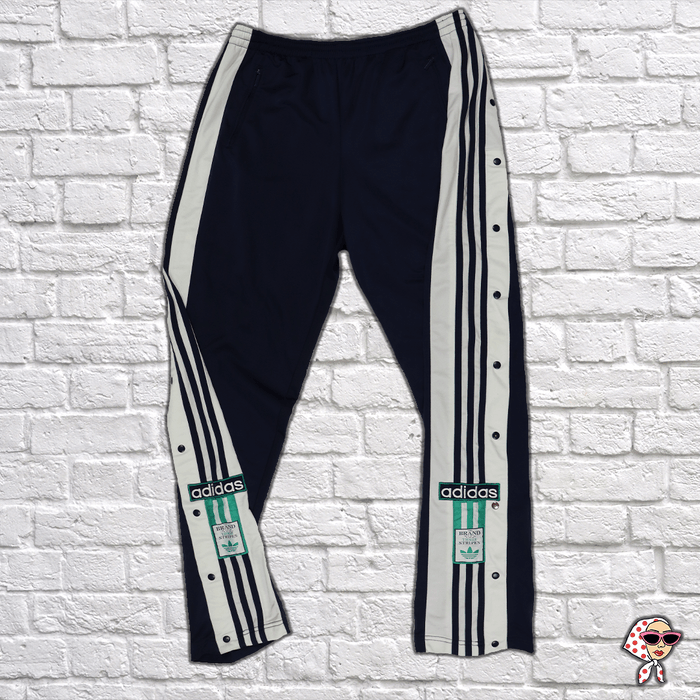 Adidas VINTAGE ADIDAS SNAP BUTTON PANTS | Grailed
