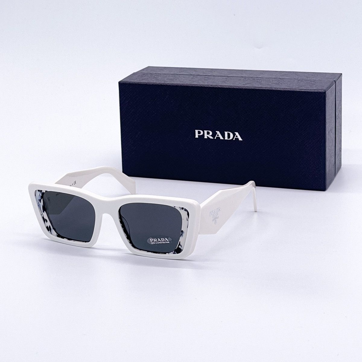 Prada NEW PRADA PR08YS 02V-5S0 SUNGLASSES PRADA PR 08YS WHITE | Grailed