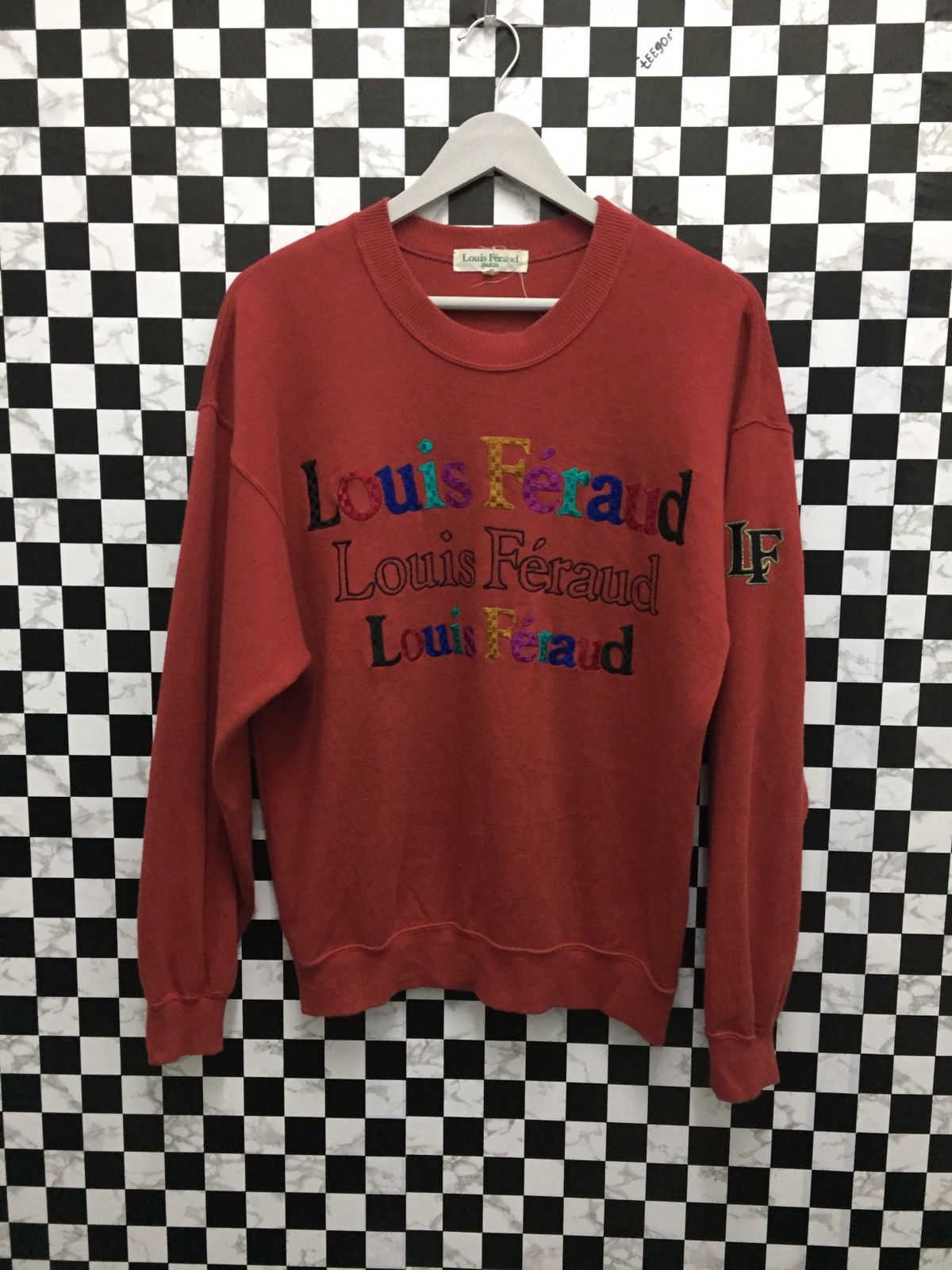 Designer × Louis Feraud Vintage Louis Feraud Rainbow Embroidery Logo ...