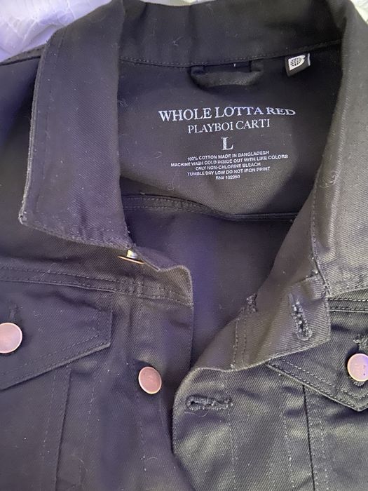 Playboi Carti WLR denim black Playboi carti jacket | Grailed
