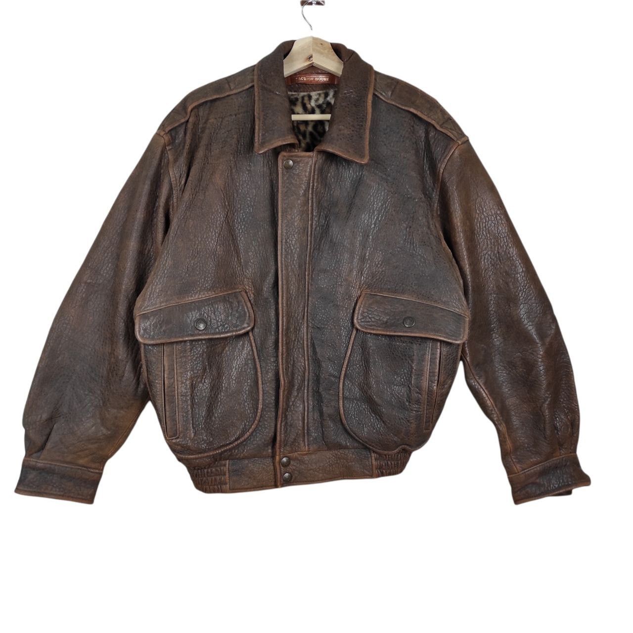 Leather Jacket × Vintage Vintage Action house leather jacket | Grailed