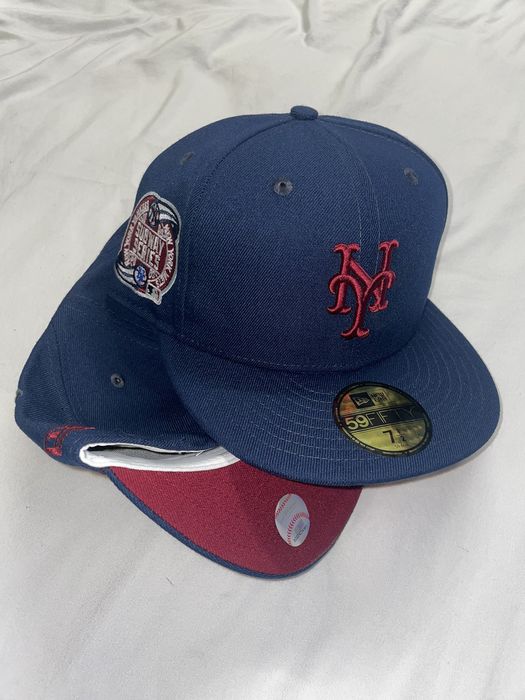New Era Exclusive NY Mets Fitted Subway Series Blue NY Red Brim 1/2 ...