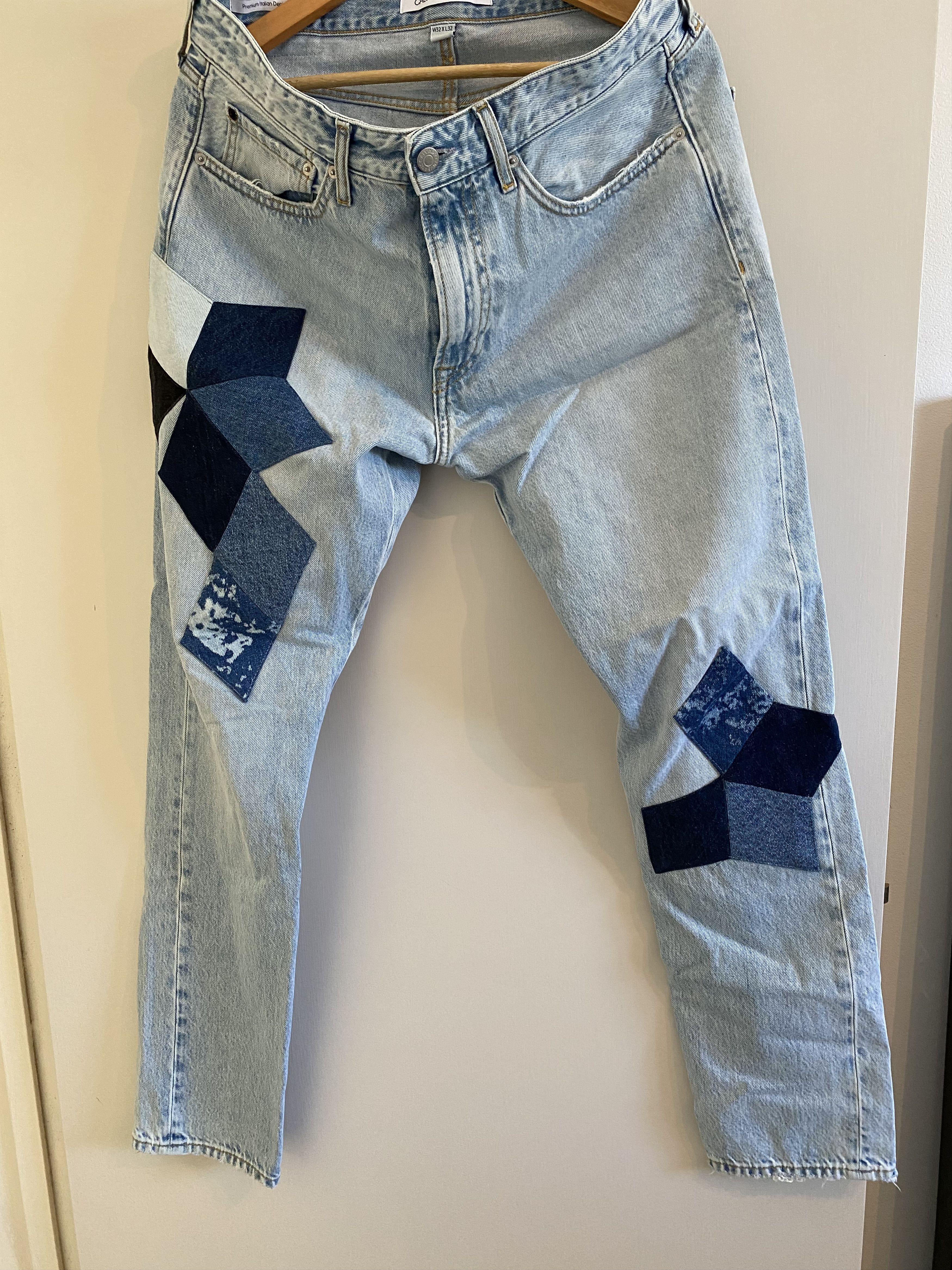 Calvin Klein Patchwork Jeans | Grailed
