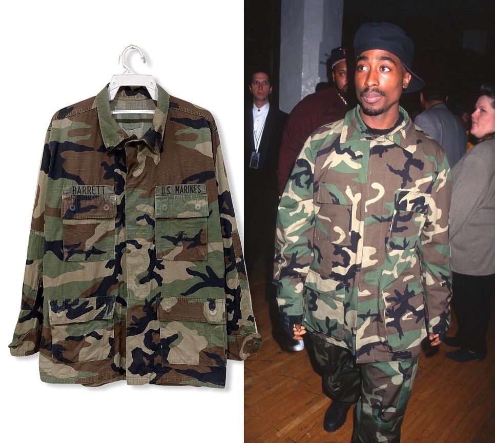 Military × Rap Tees × Vintage Vintage Camouflage Similar To Tupac ...
