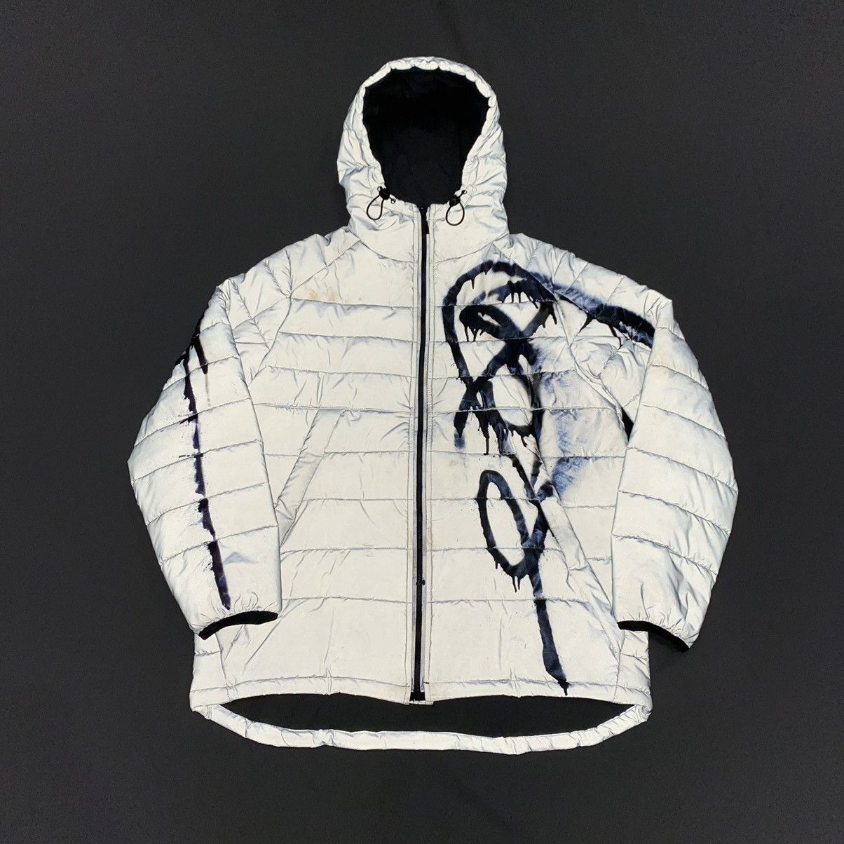Very Rare U3 custom reflective 3m puffer jacket | Grailed
