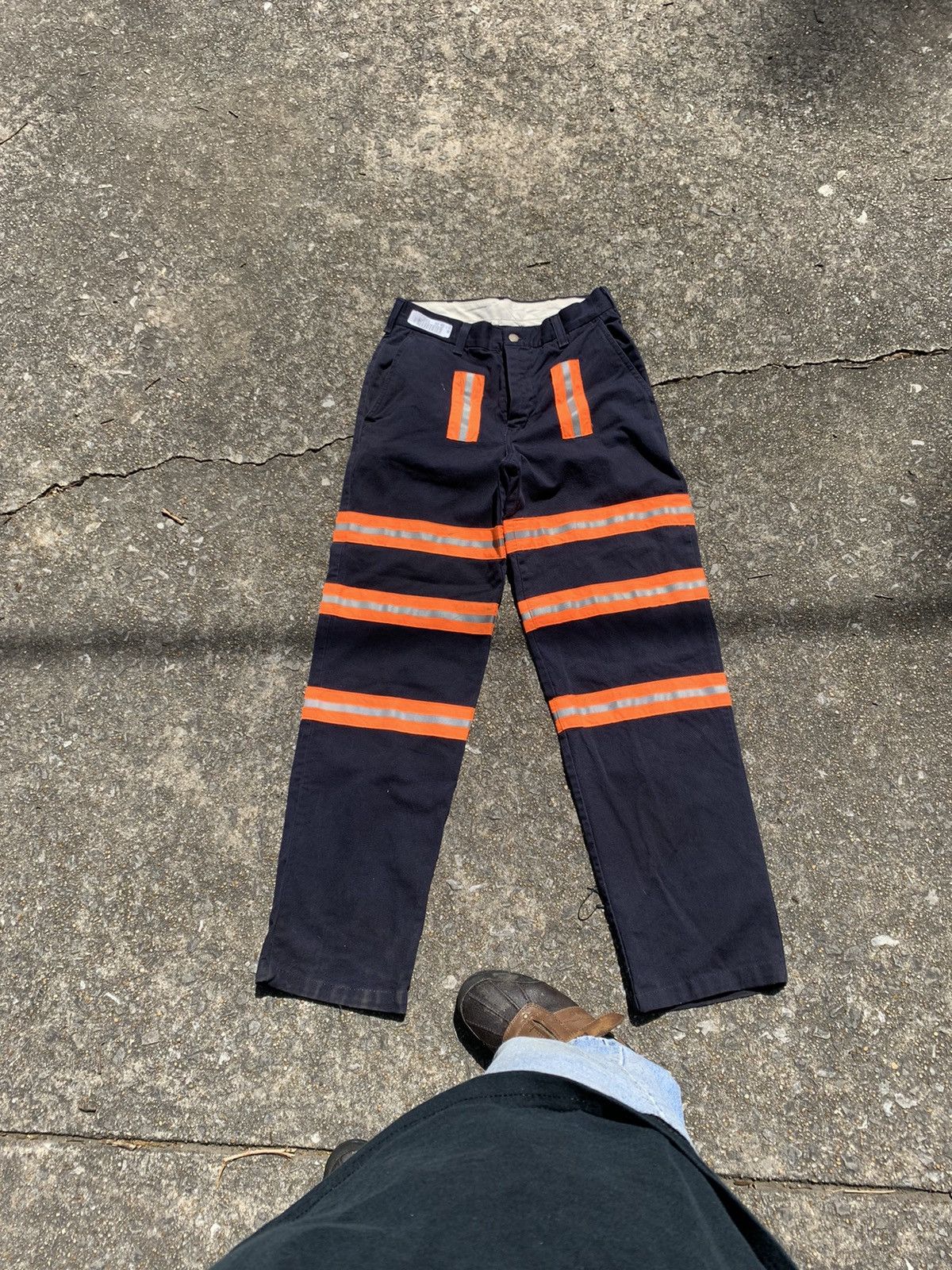 Vintage Aramark reflective jeans | Grailed