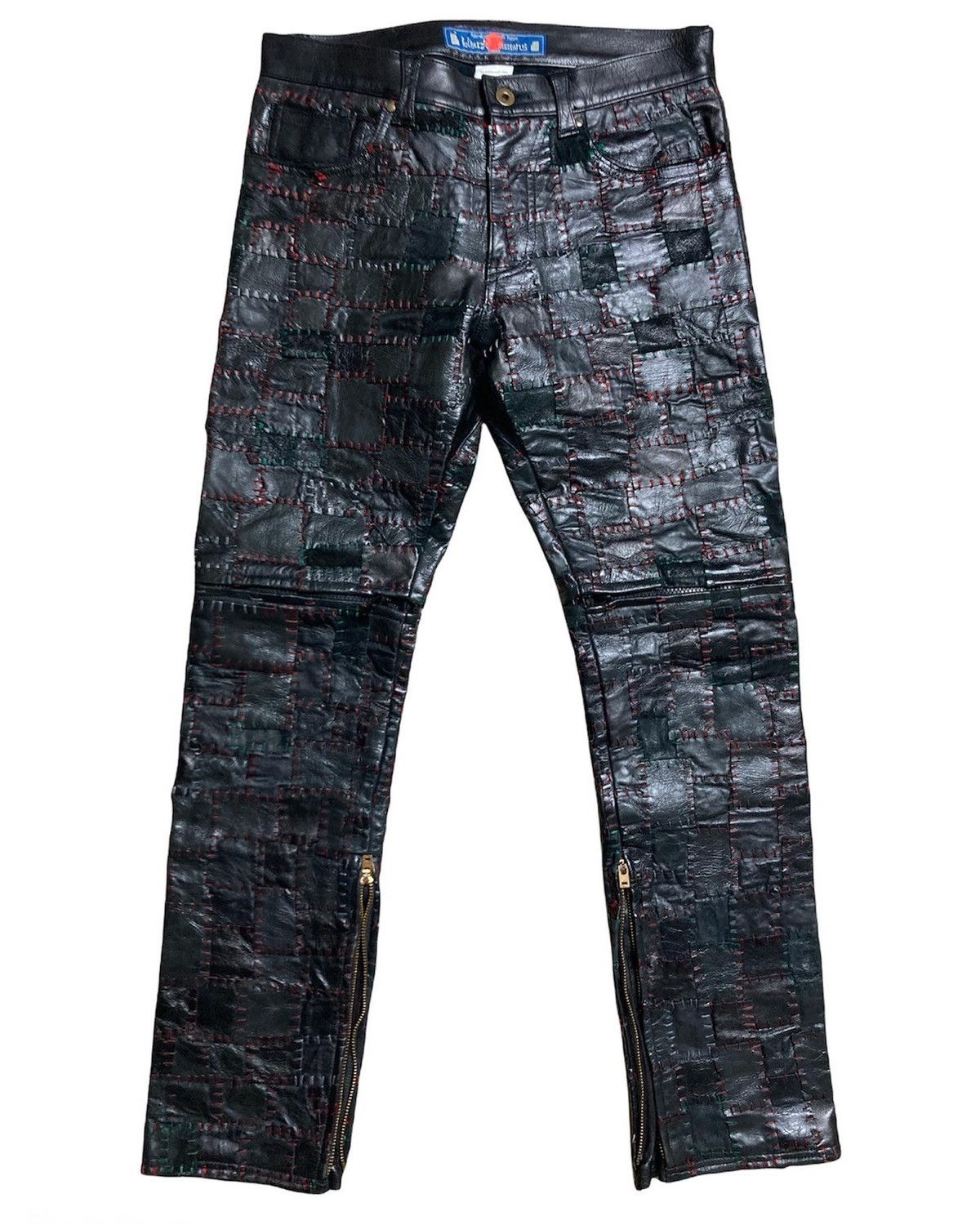 Blackmeans Archive 13AW Blackmeans Leather Crust Scab Pants | Grailed