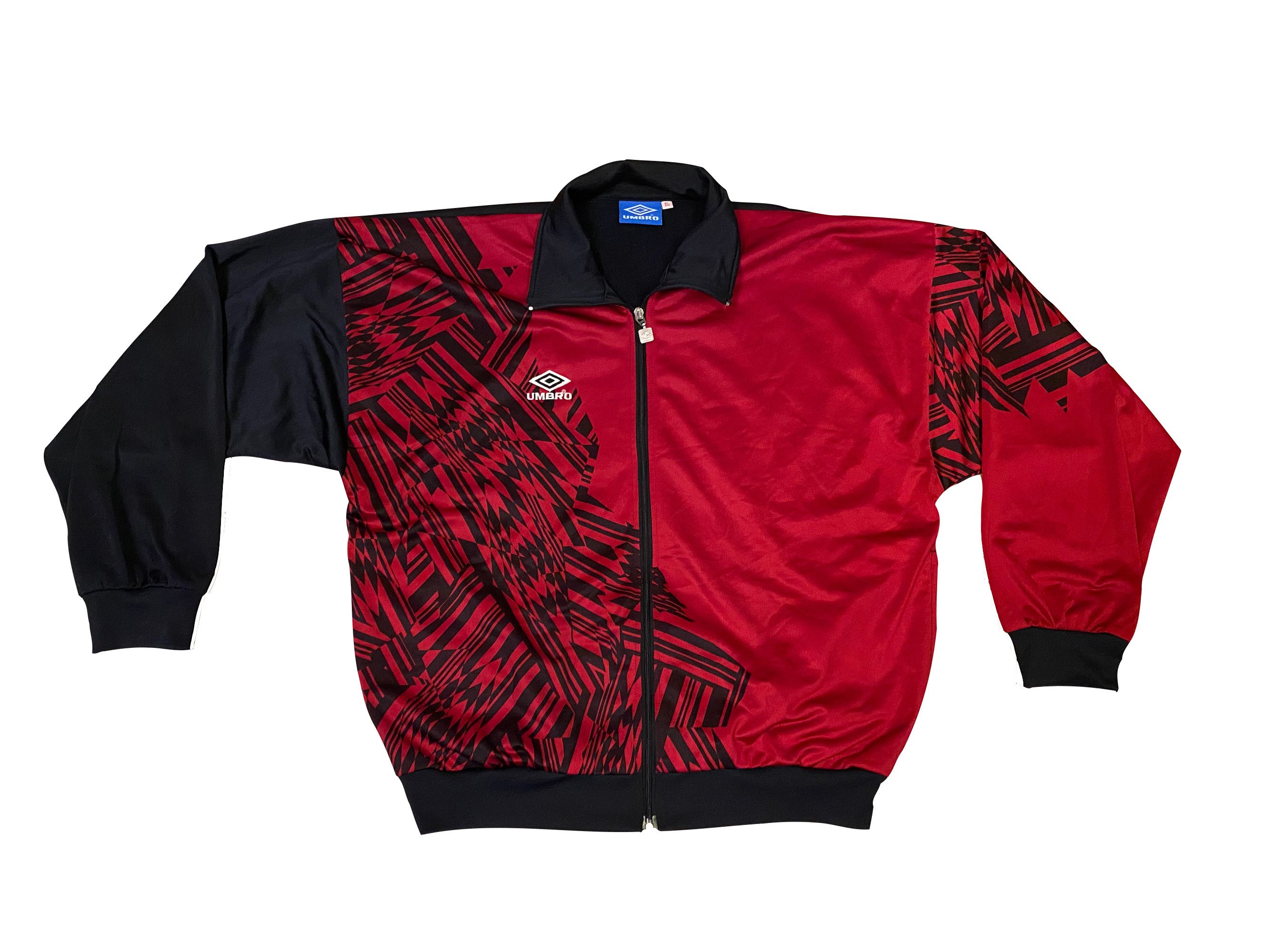 Vintage UMBRO Red and Black Vintage Full Zip Shell Jacket | Grailed