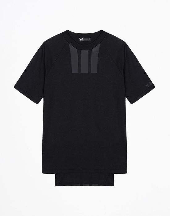 Y-3 3 Stripes Tee Black Y3 adidas Yohji Yamamoto Short Sleeve T-Shirt ...