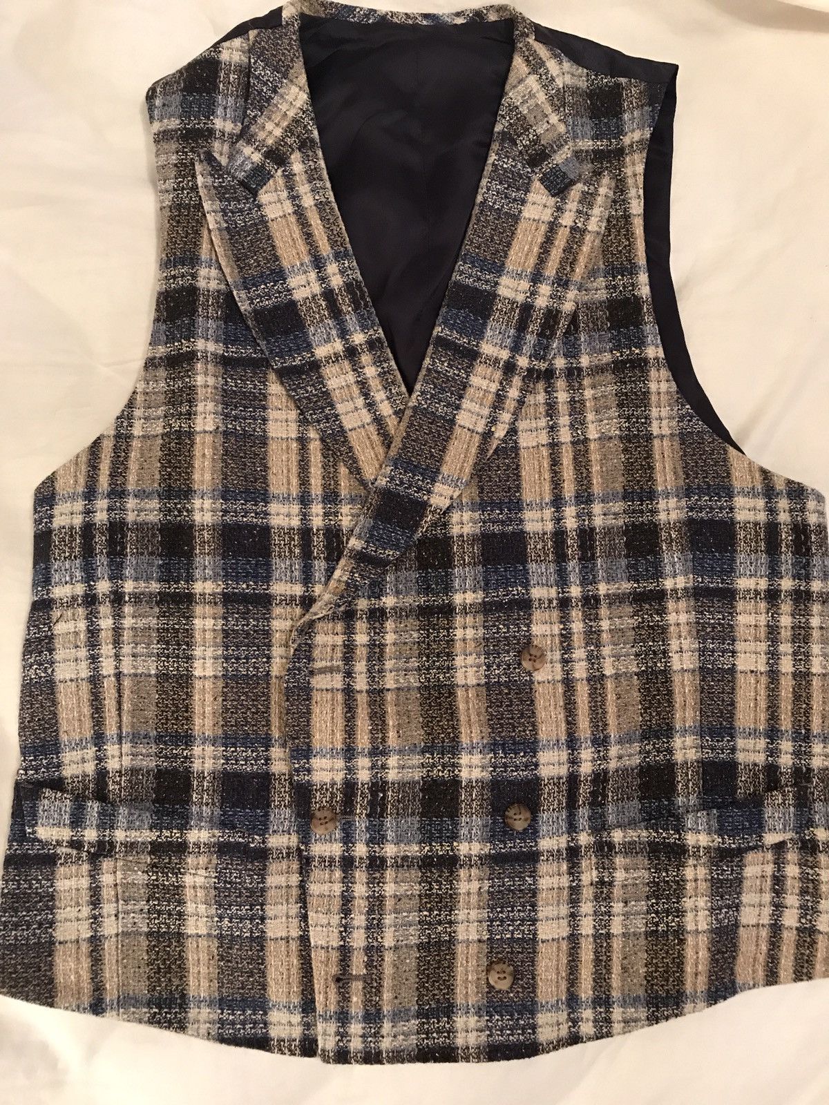 Suitsupply Suitsupply Blue Check Vest Size 40R | Grailed