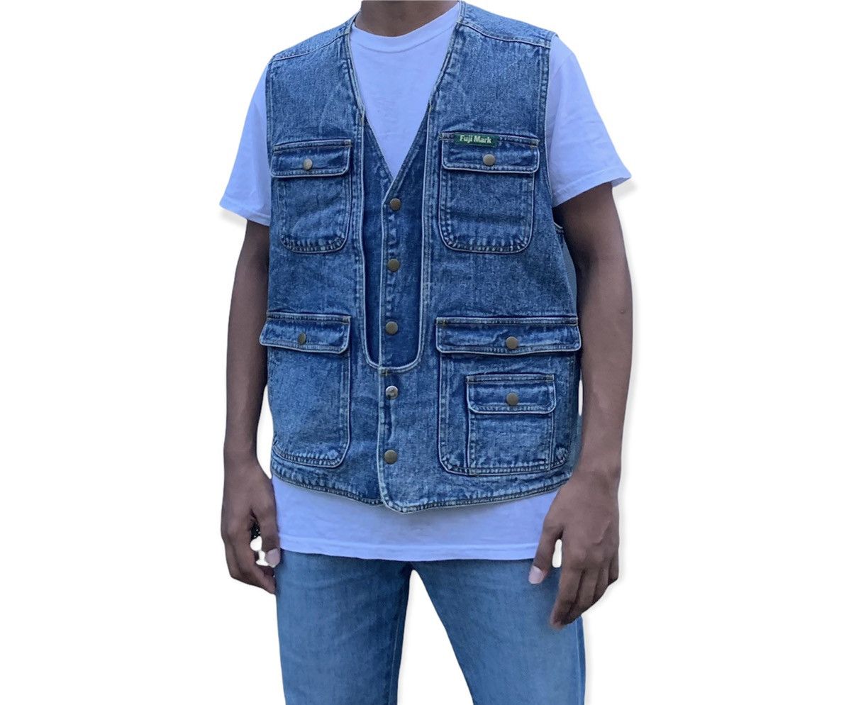 Denim Jacket × Japanese Brand × Rare 🔥LAST CALL🔥Vintage 90’s Fuji Mark ...