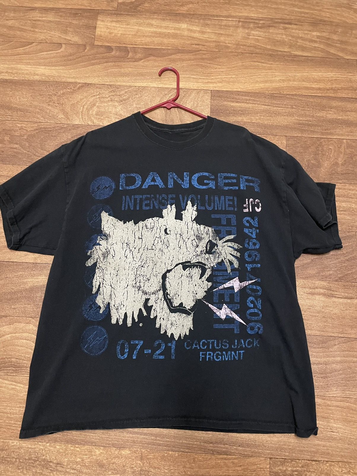 Travis Scott Travis Scott x Fragment Design Collab Danger Tee | Grailed