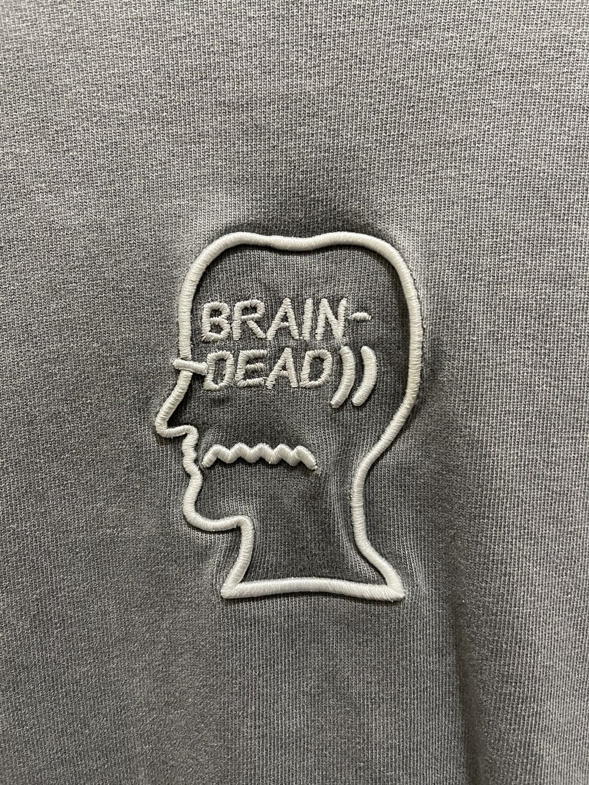Brain Dead Brain Dead Logo Head Embroidered Heavyweight Tee | Grailed