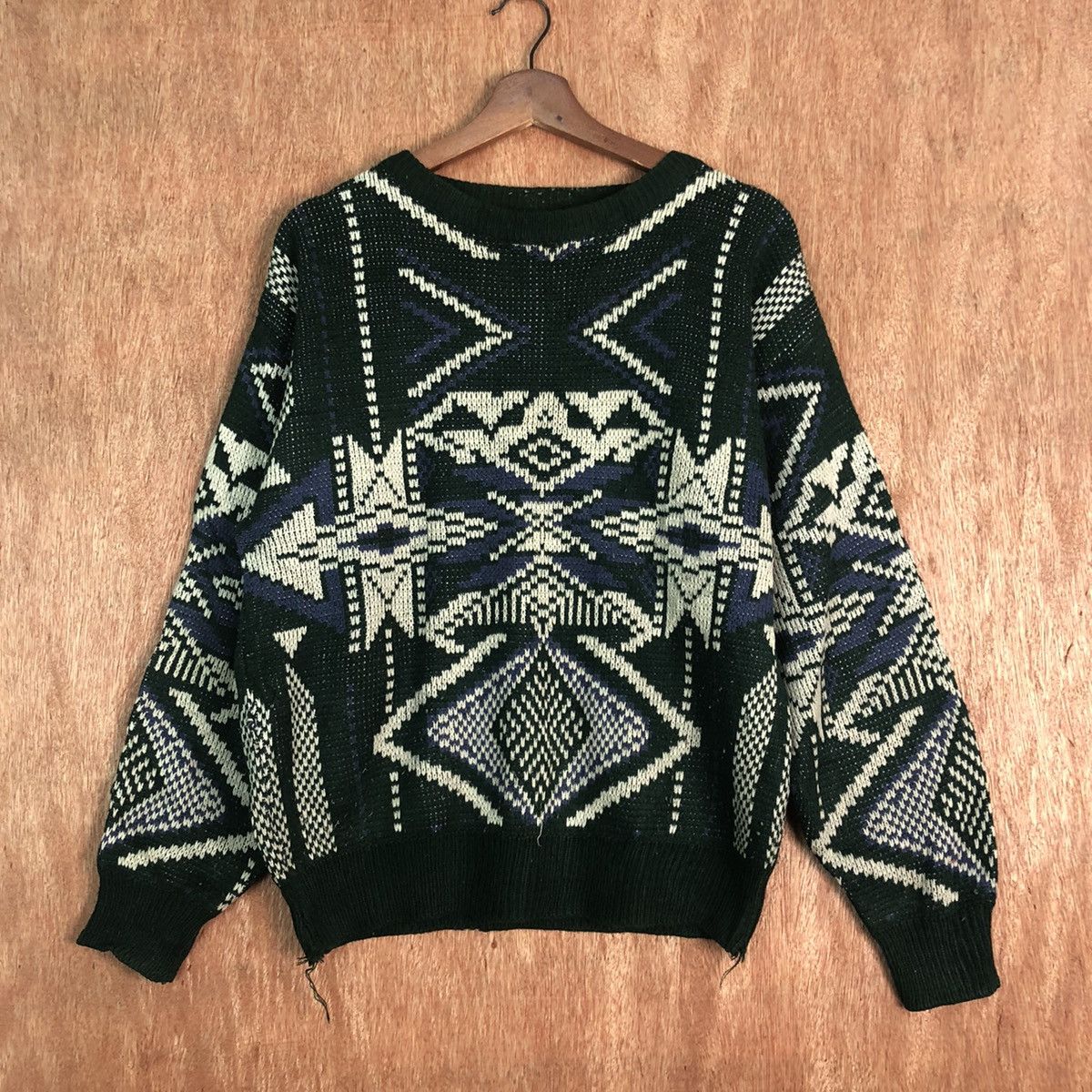 Coloured Cable Knit Sweater × Homespun Knitwear × Navajo Baund Broom ...