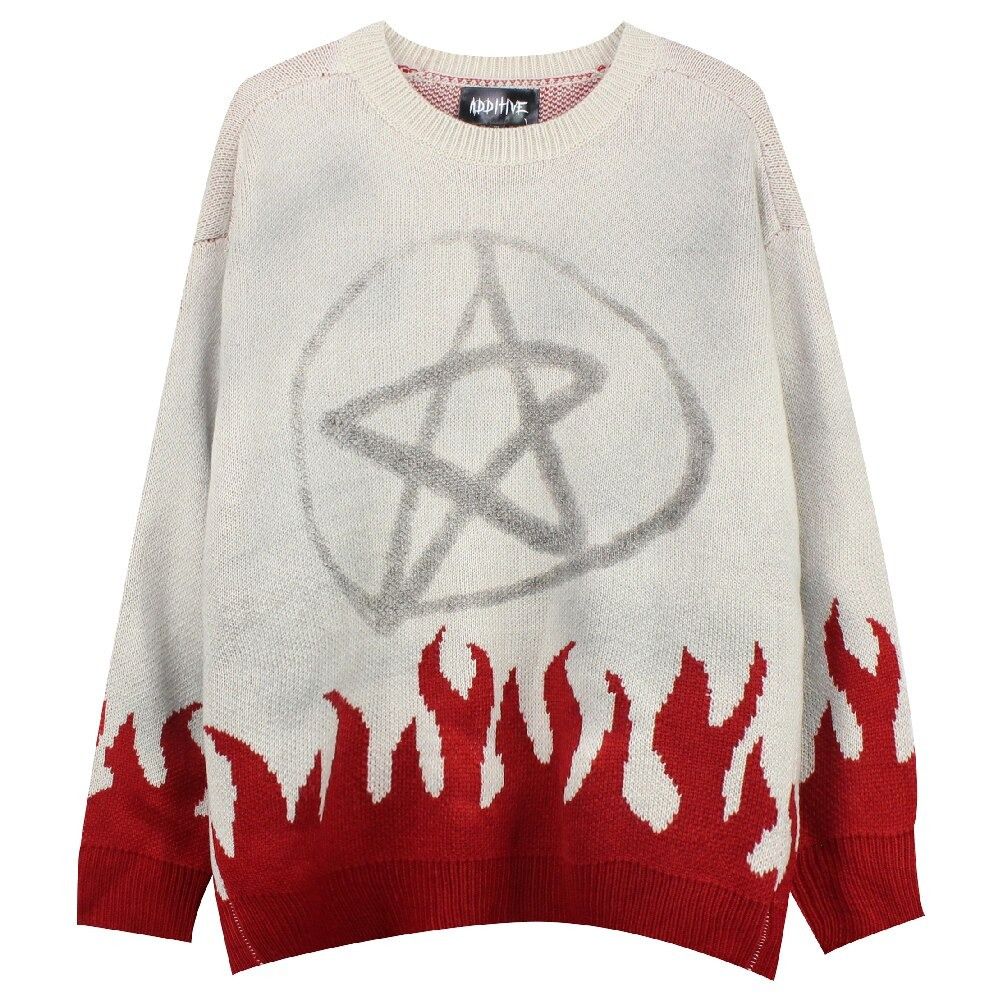 Japanese Brand × Streetwear White Anarchy Sweater | Grailed