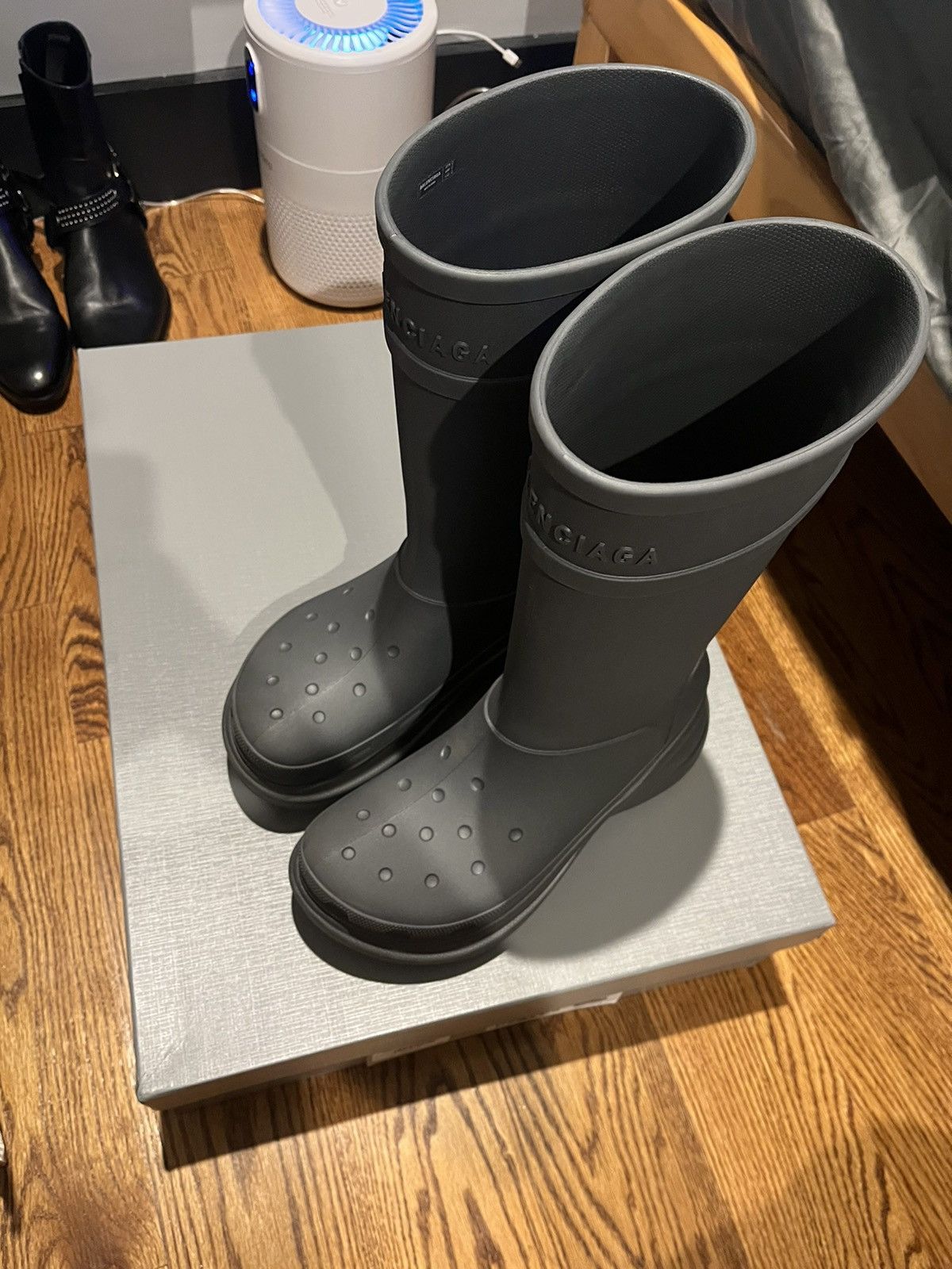 Balenciaga Balenciaga x Crocs Boots Gray | Grailed