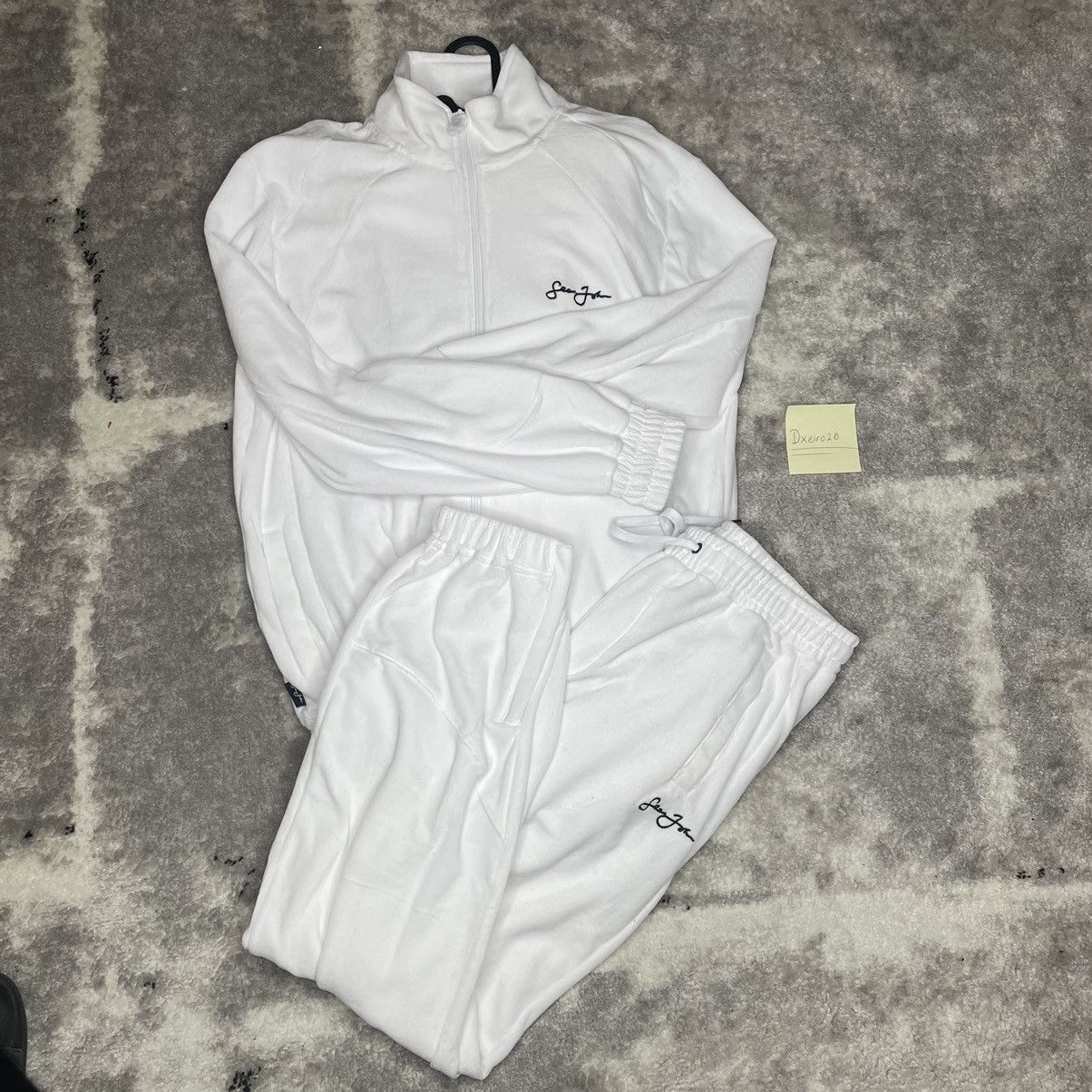 Sean John Sean Jean Velour White Suit Track | Grailed