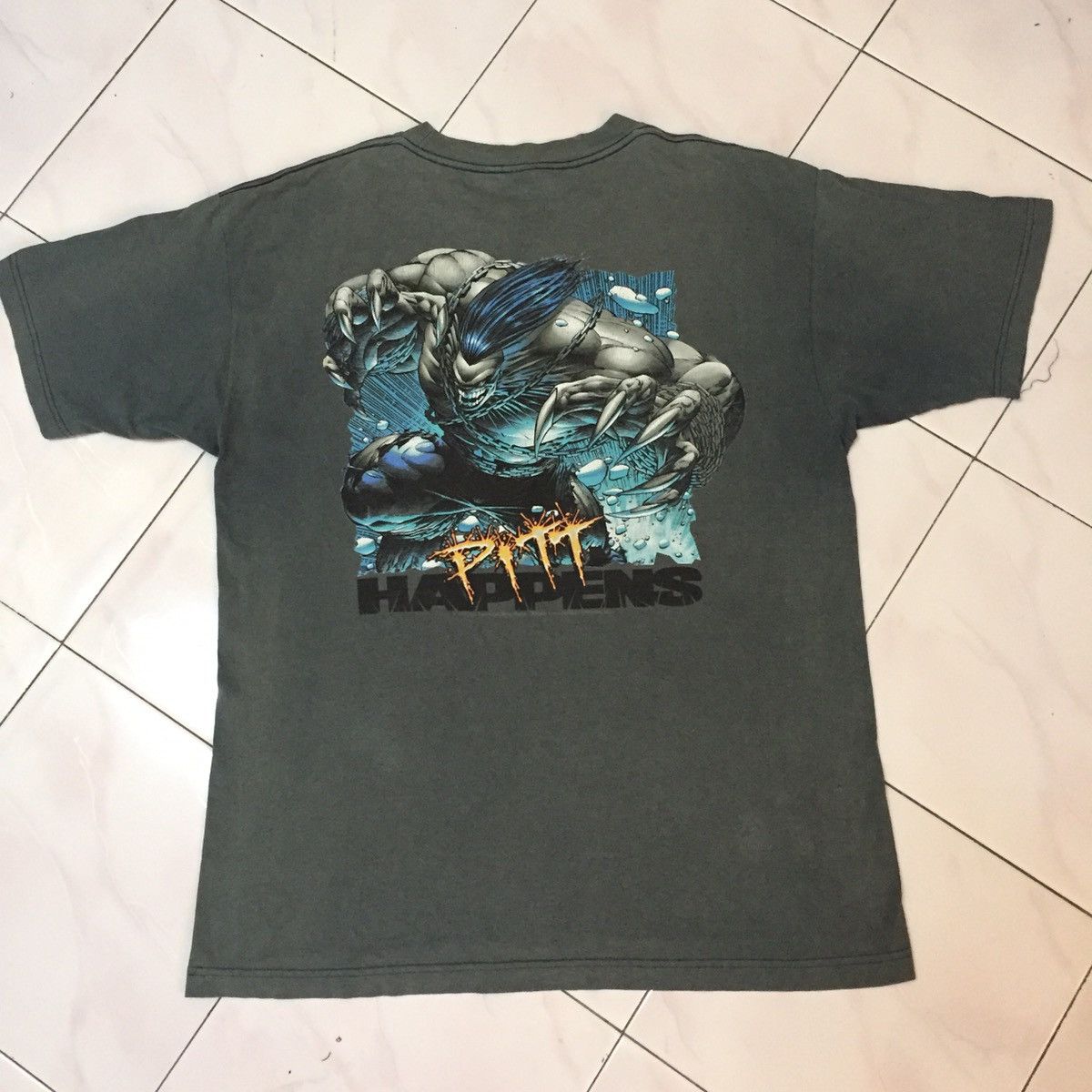 Made In Usa × Vintage Very rare true vintage faded pitt comic cartoon ...