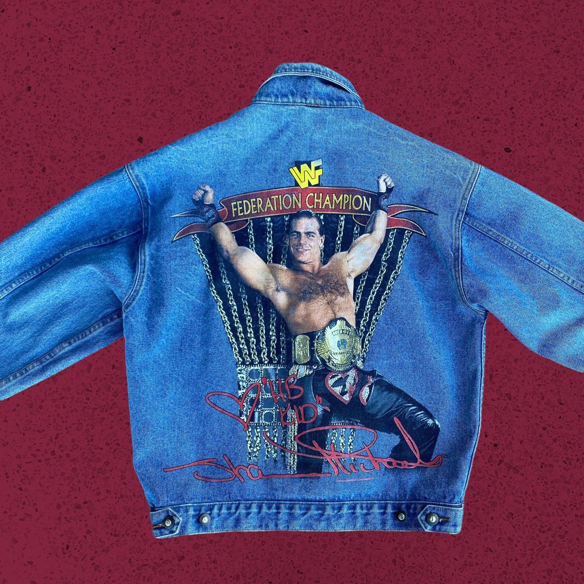 Vintage Vintage 1996 WWF HBK Shawn Michaels Denim Jacket | Grailed