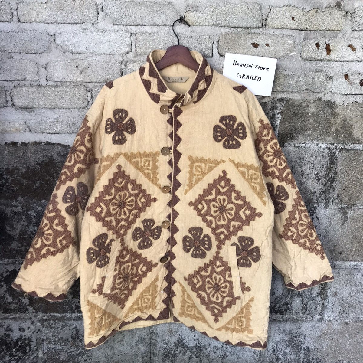 Japanese Brand Amina Native Design Lining Jacket | Grailed