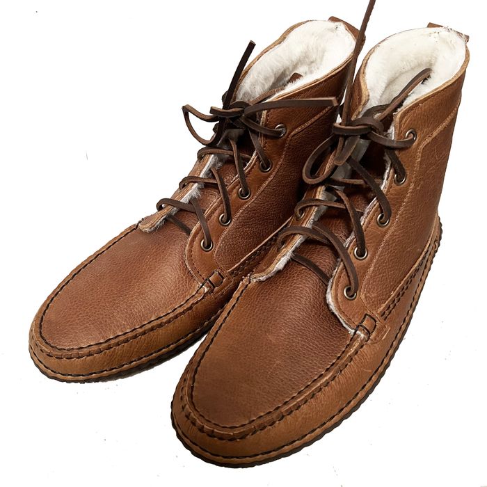 Quoddy $399 QUODDY Men's Brown Leather/ Shearling Camp Boot | Grailed