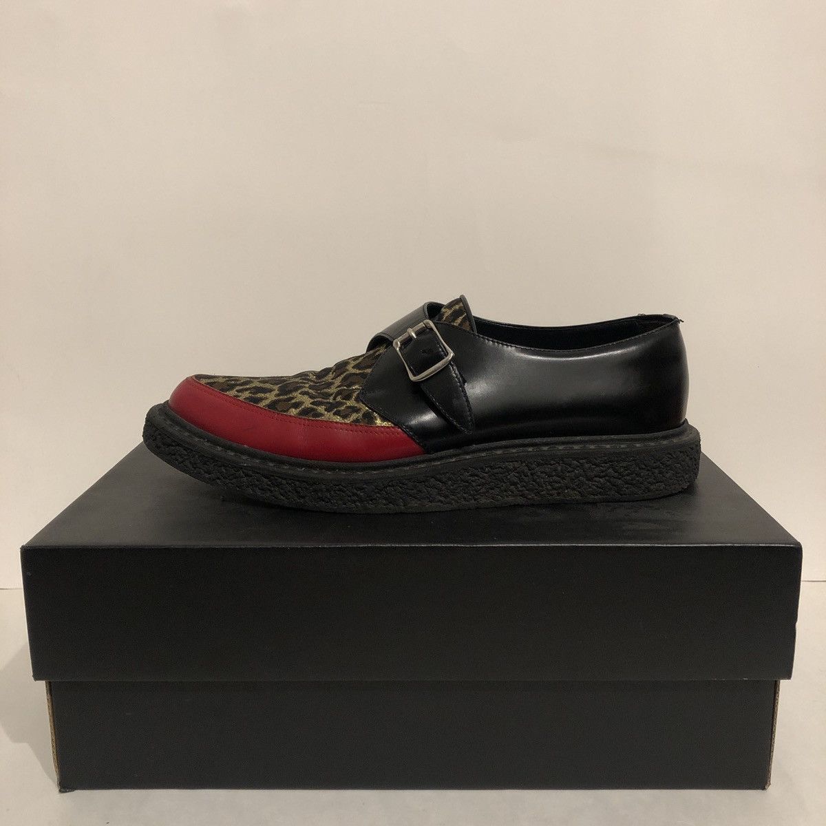Saint Laurent Paris Cheetah Monk Strap Creeper | Grailed