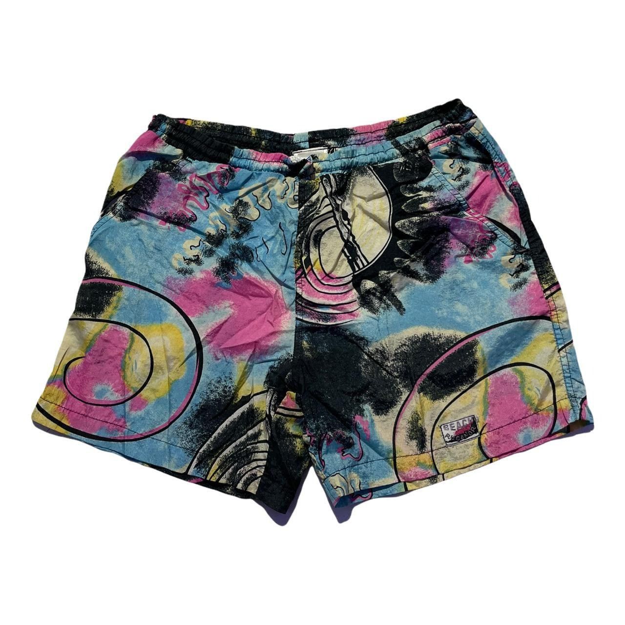 Vintage Vintage 80’s Crazy Colored Rucanor Swim Trunks | Grailed