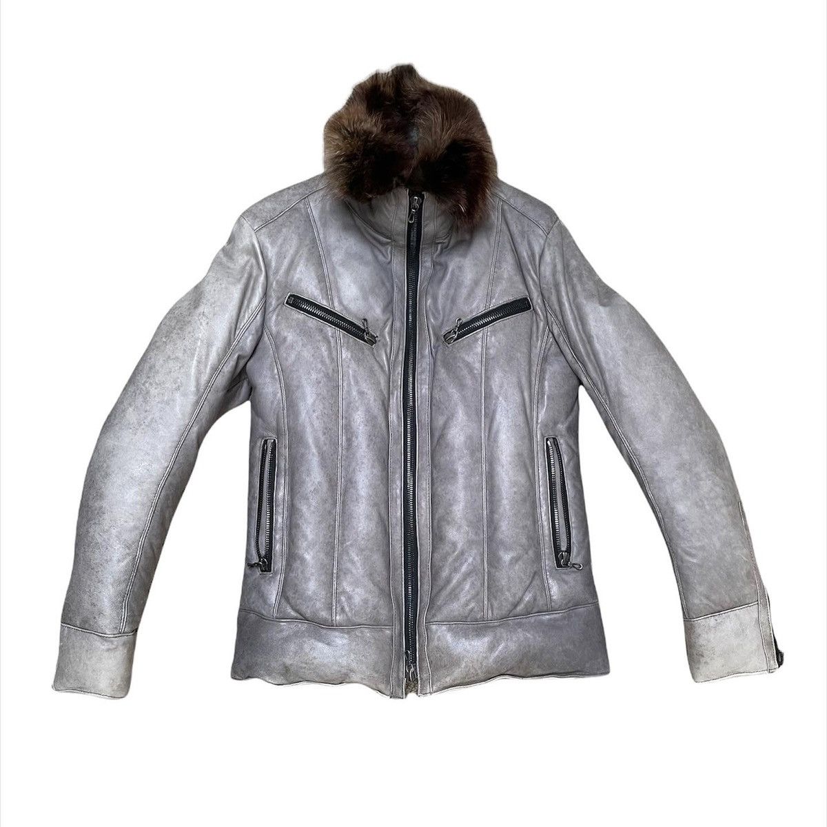 Shellac Shellac sheepskin leather insulated jacket. | Grailed