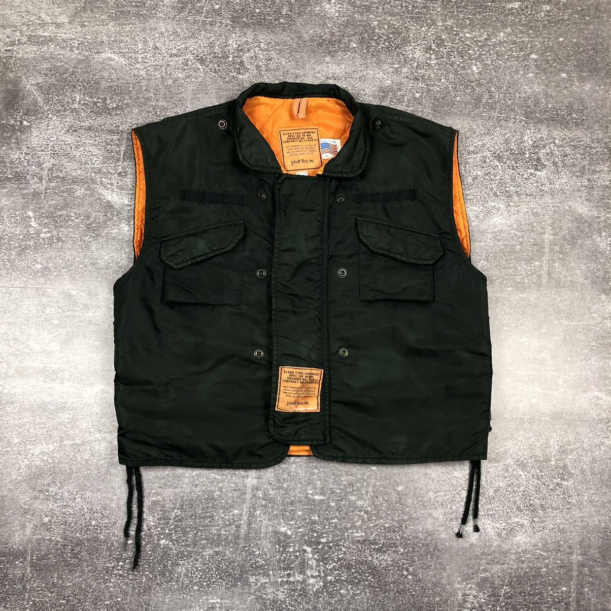 Schott × Vintage Vintage Schott Vest Flyer Type Garment Made In USA L ...