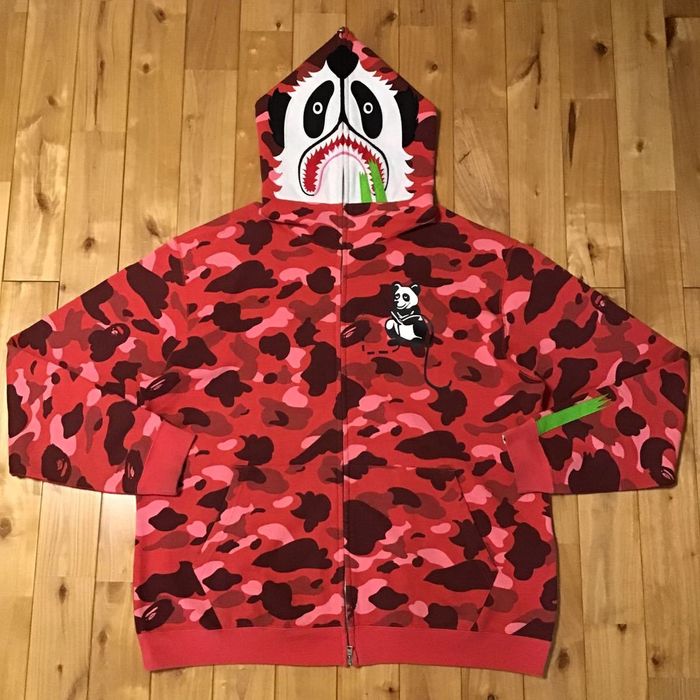 Bape 🔥NFS limited🔥 pharrell camo panda full zip hoodie BAPE | Grailed