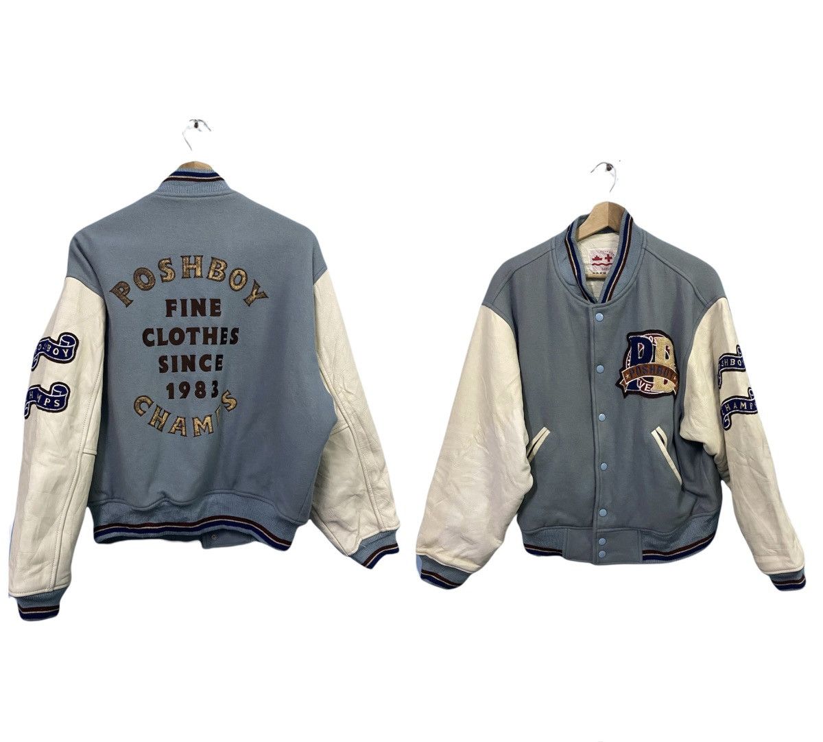 Vintage Final Drop! Vintage POSHBOY Varsity Jacket Sleeve Leather | Grailed