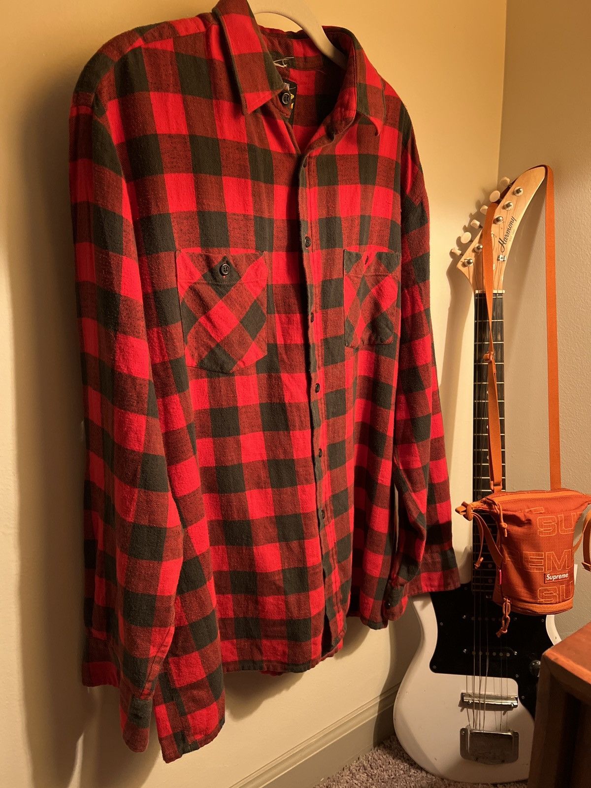 Flannel × Streetwear × Vintage Red Checkered Flannel Size Large | Grailed