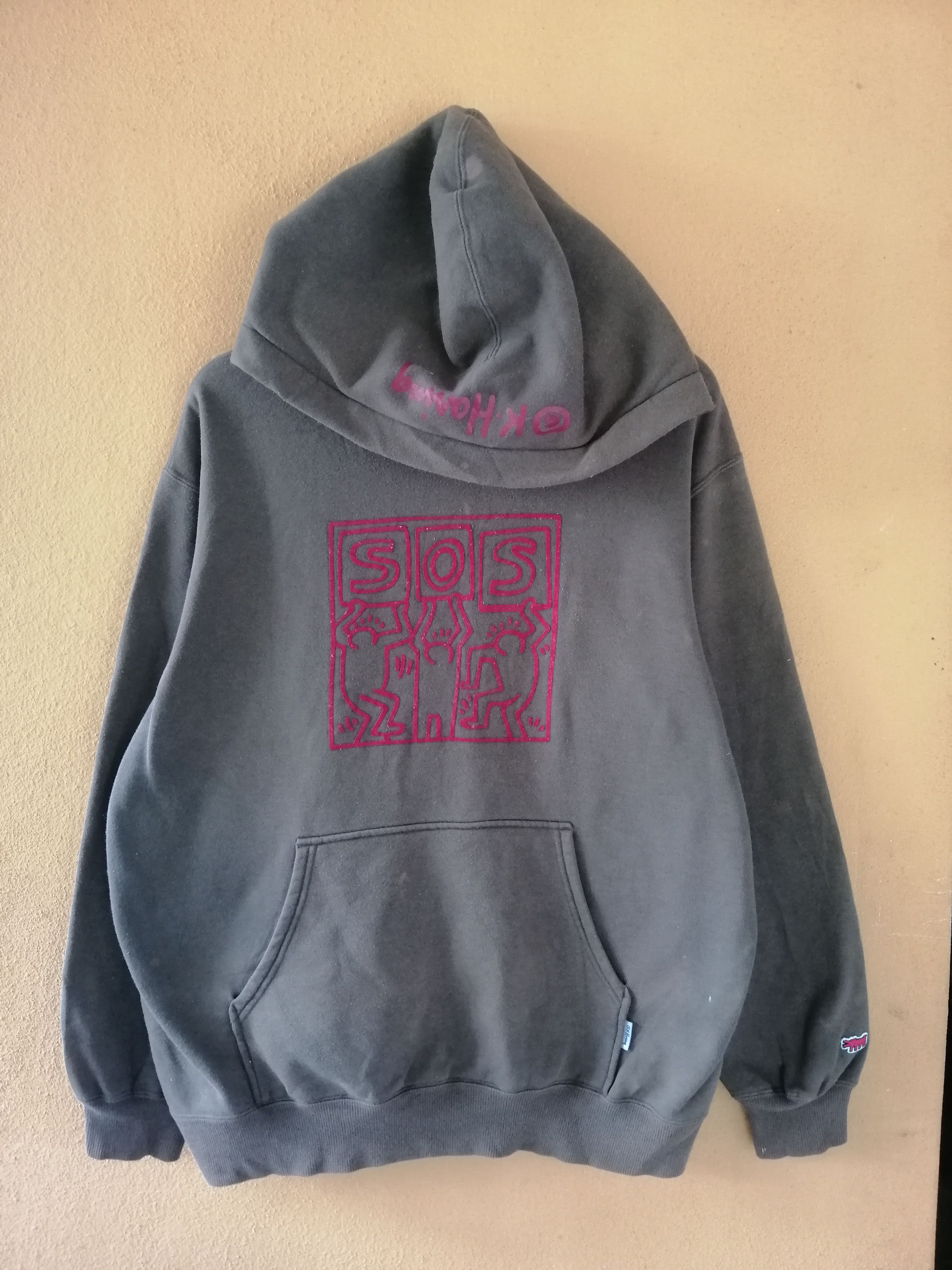 Keith Haring Vintage Keith Haring SOS Pop Art Hoodie Sweatshirt B2 ...