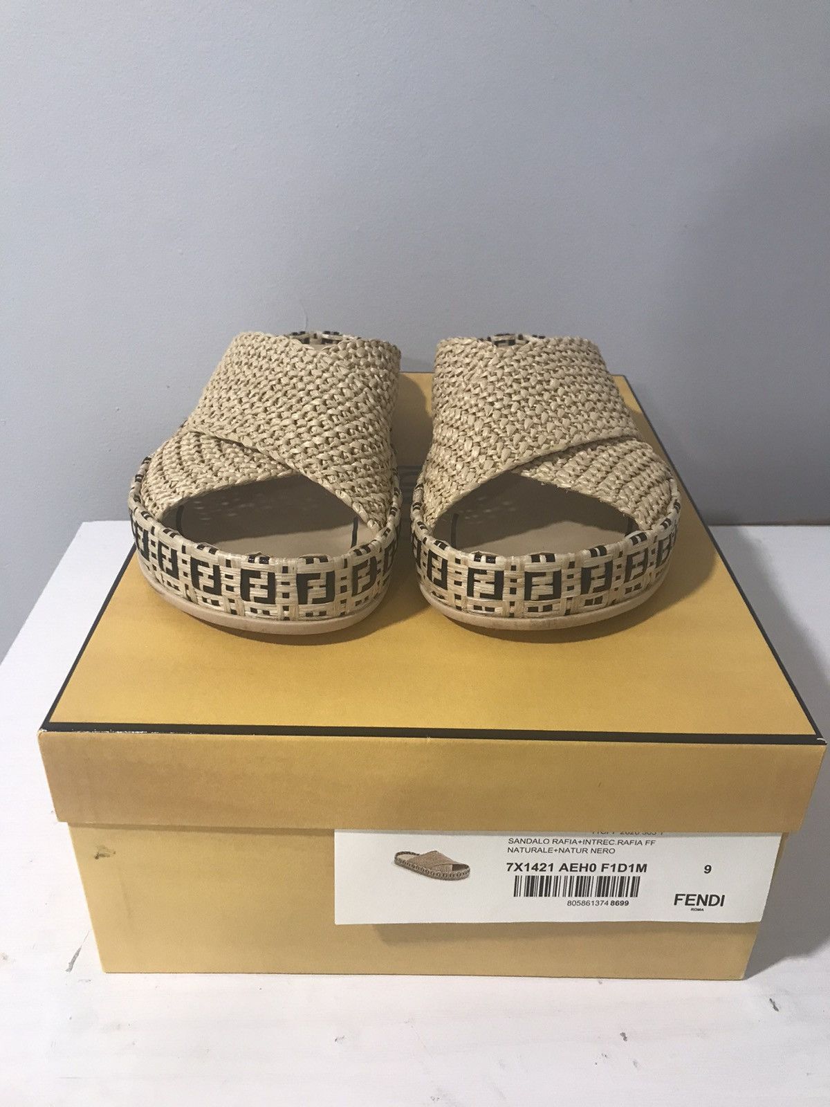 Fendi Fendi Raffia Reflections Sandal | Grailed