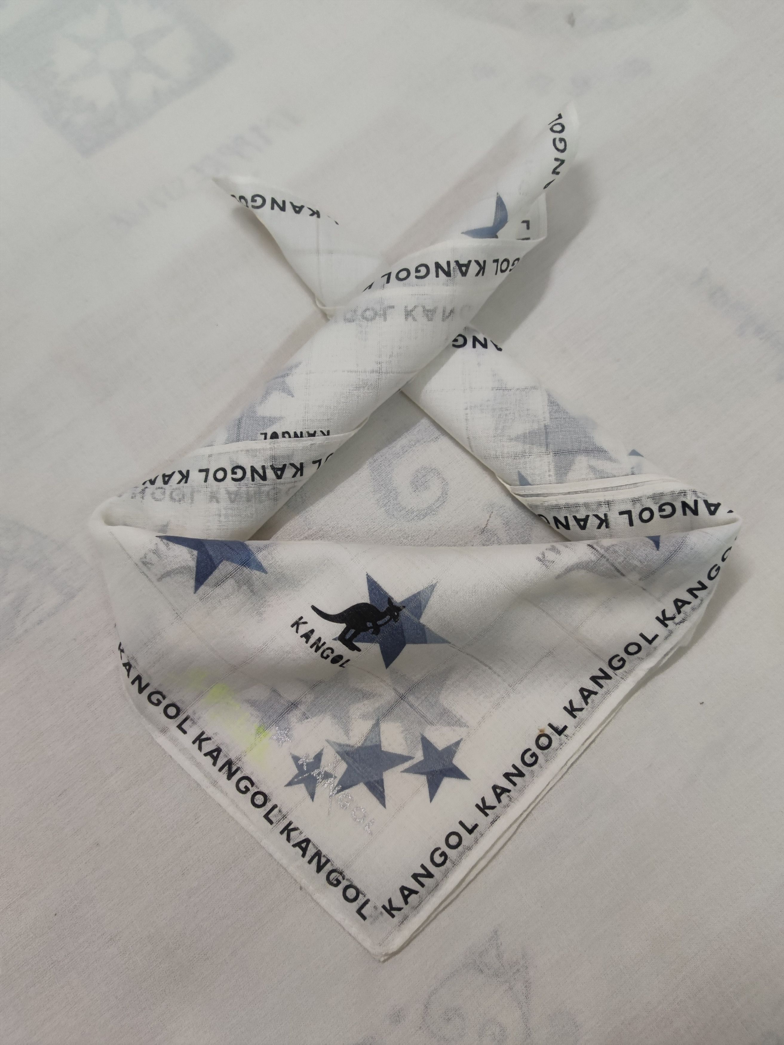 Vintage VINTAGE KANGOL STAR AND KANGROO DESIGN HANDKERCHIEF | Grailed