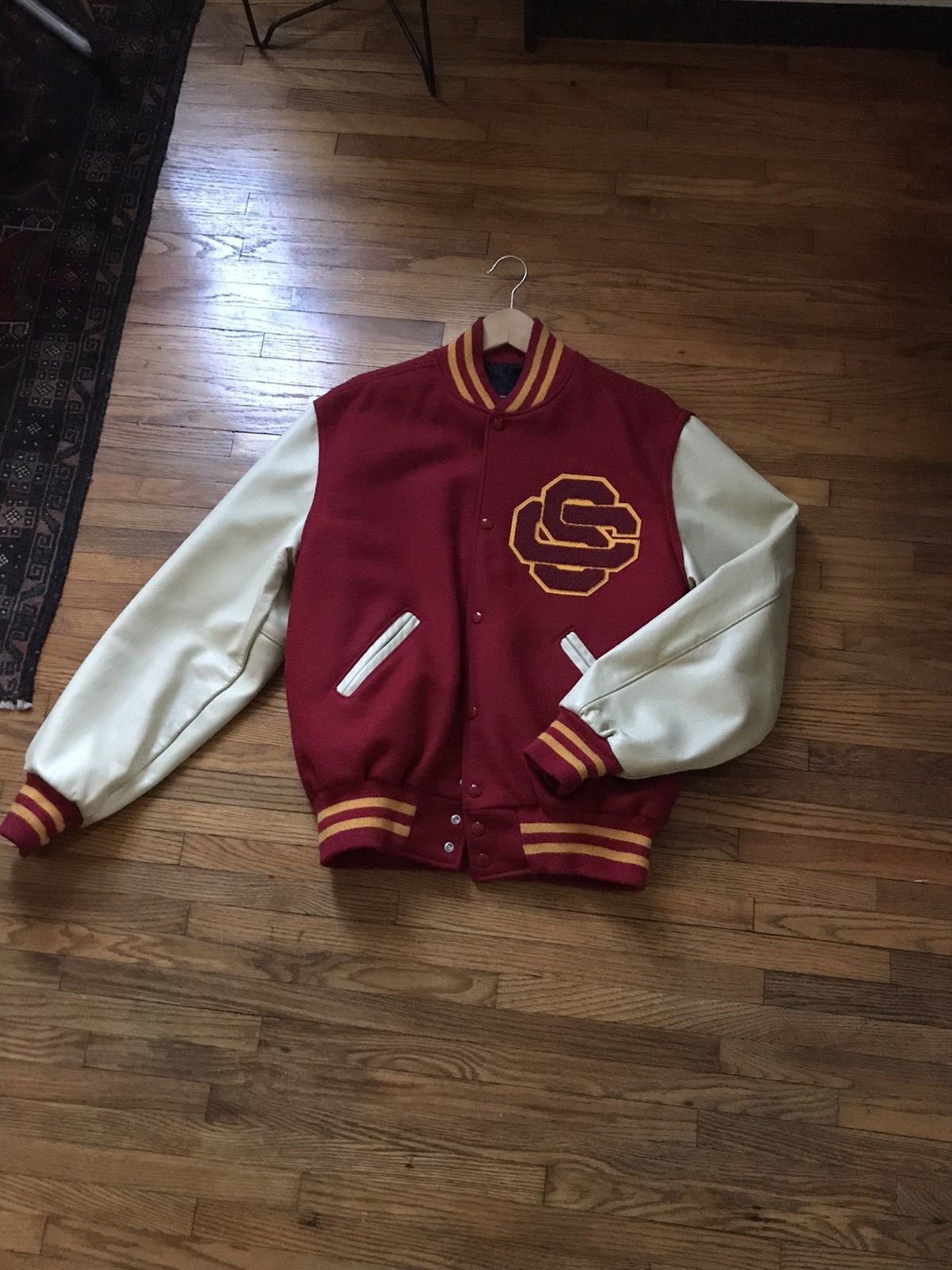 Varsity Jacket Vintage USC Leather Varsity Jacket | Grailed