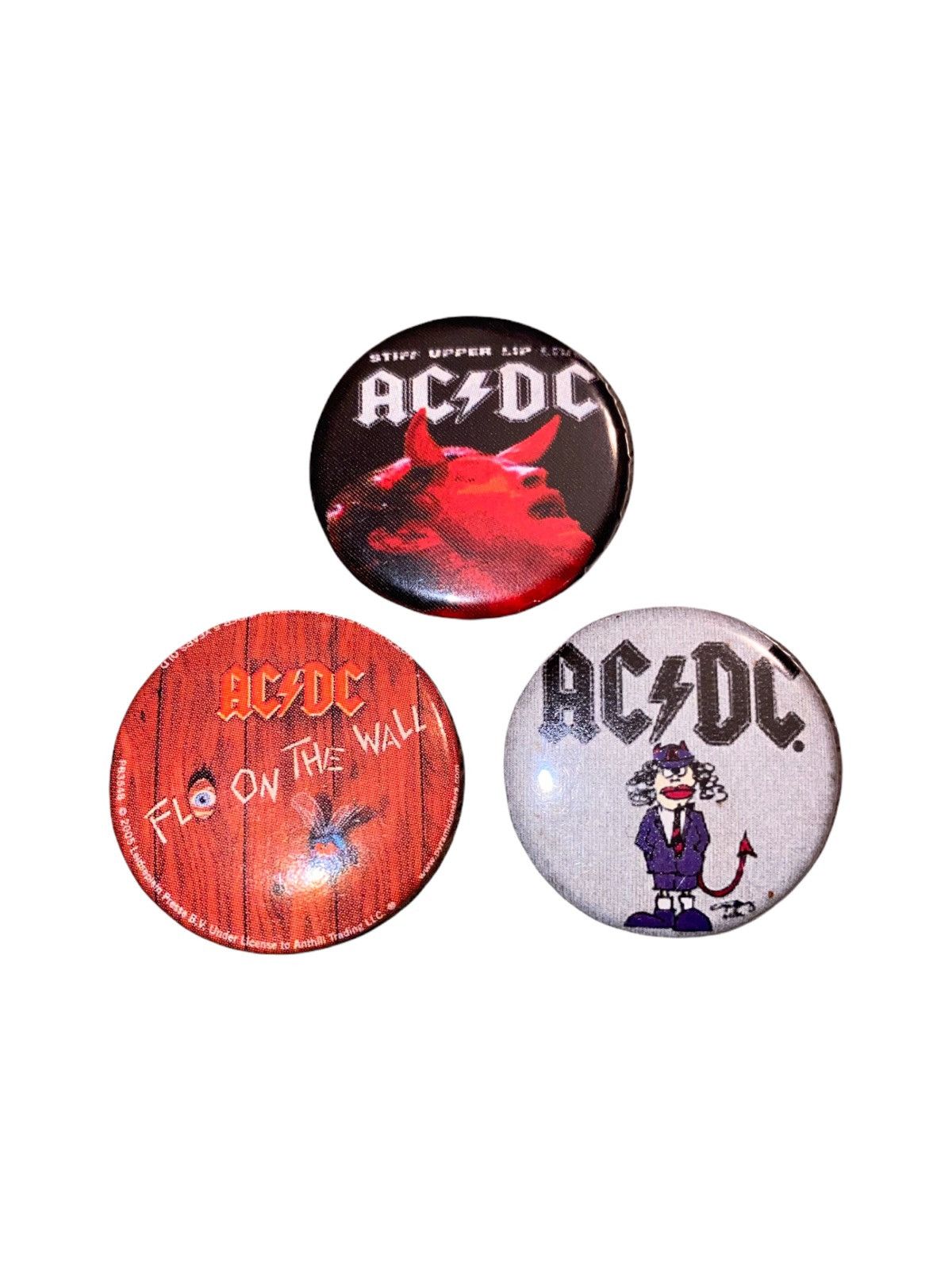 AC/DC × Band Tees × Vintage AC/DC Pin Button Set | Grailed